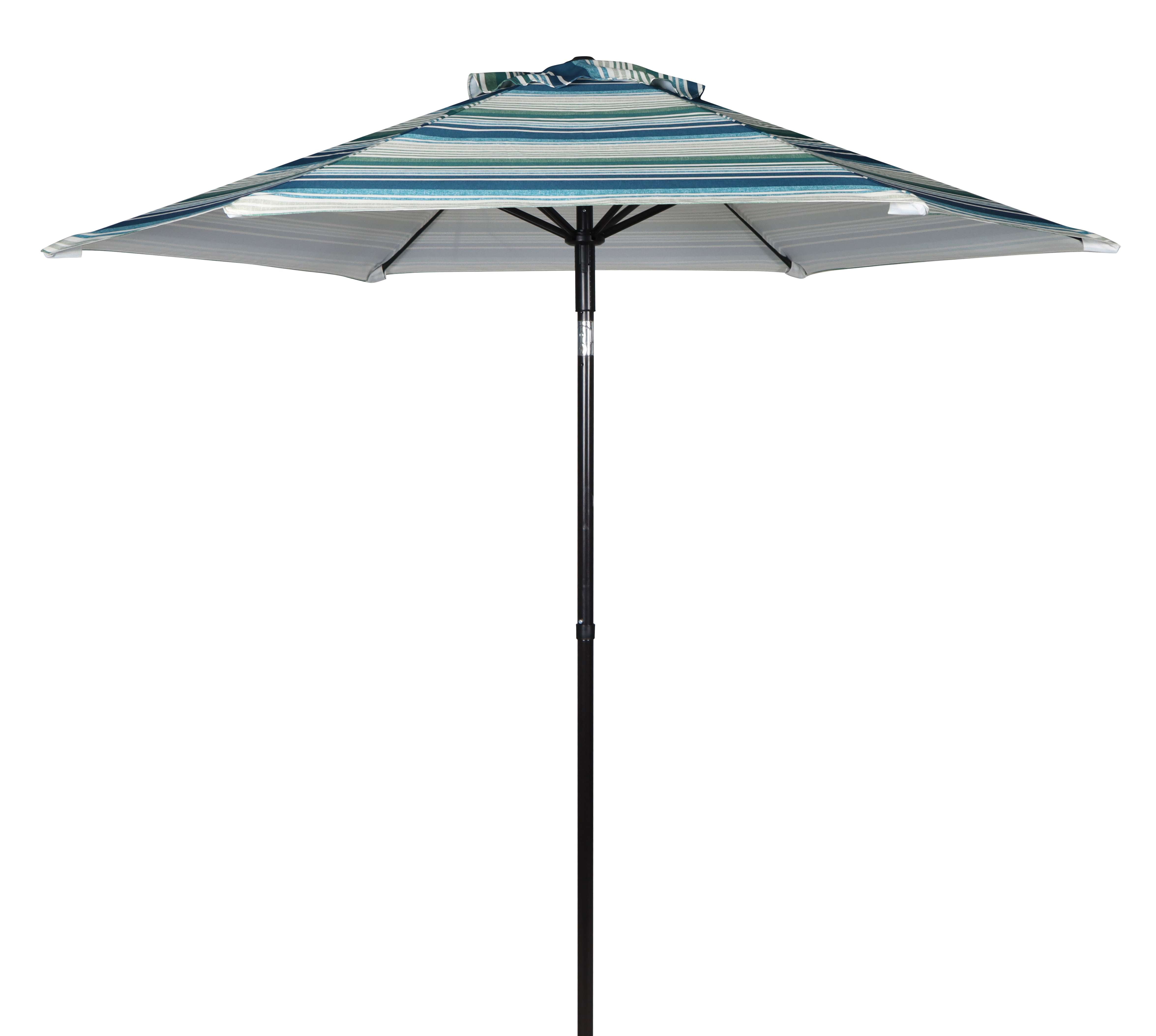 Better Homes and Gardens 7.5' Fergus Stripe Round Tilting Push Up Patio ...