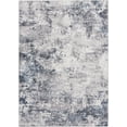 Better Homes and Gardens Abstract Machine Washable Navy Polyester ...