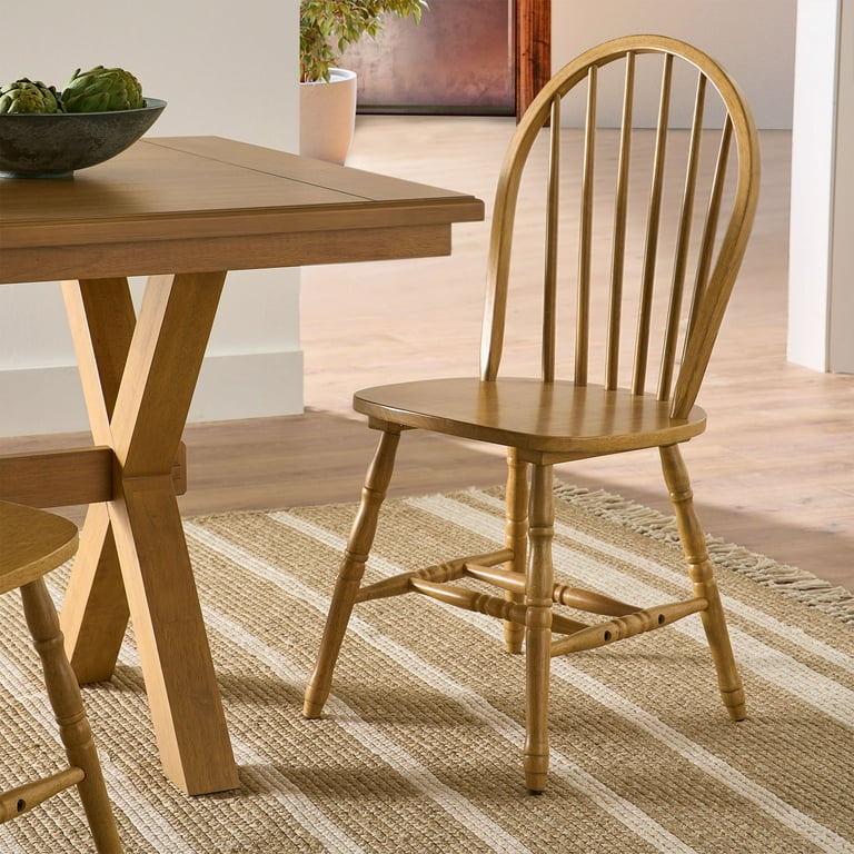 Better Homes and Gardens Autumn Lane Windsor Solid Wood Dining Chairs Light Honey Finish 2 Pack Walmart