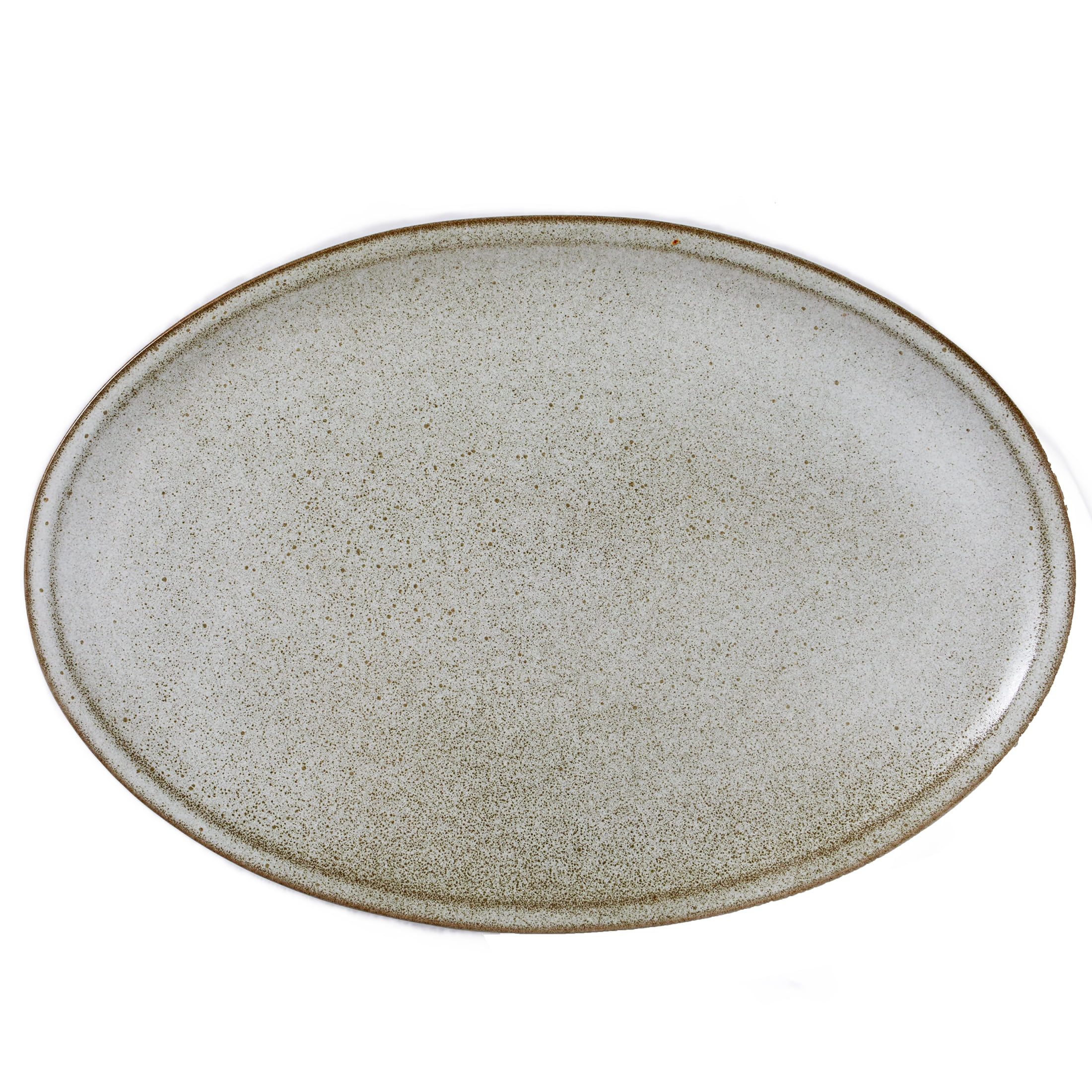 Better Homes & Gardens Oval 15 Inch Stoneware Cream Serve Tray ...