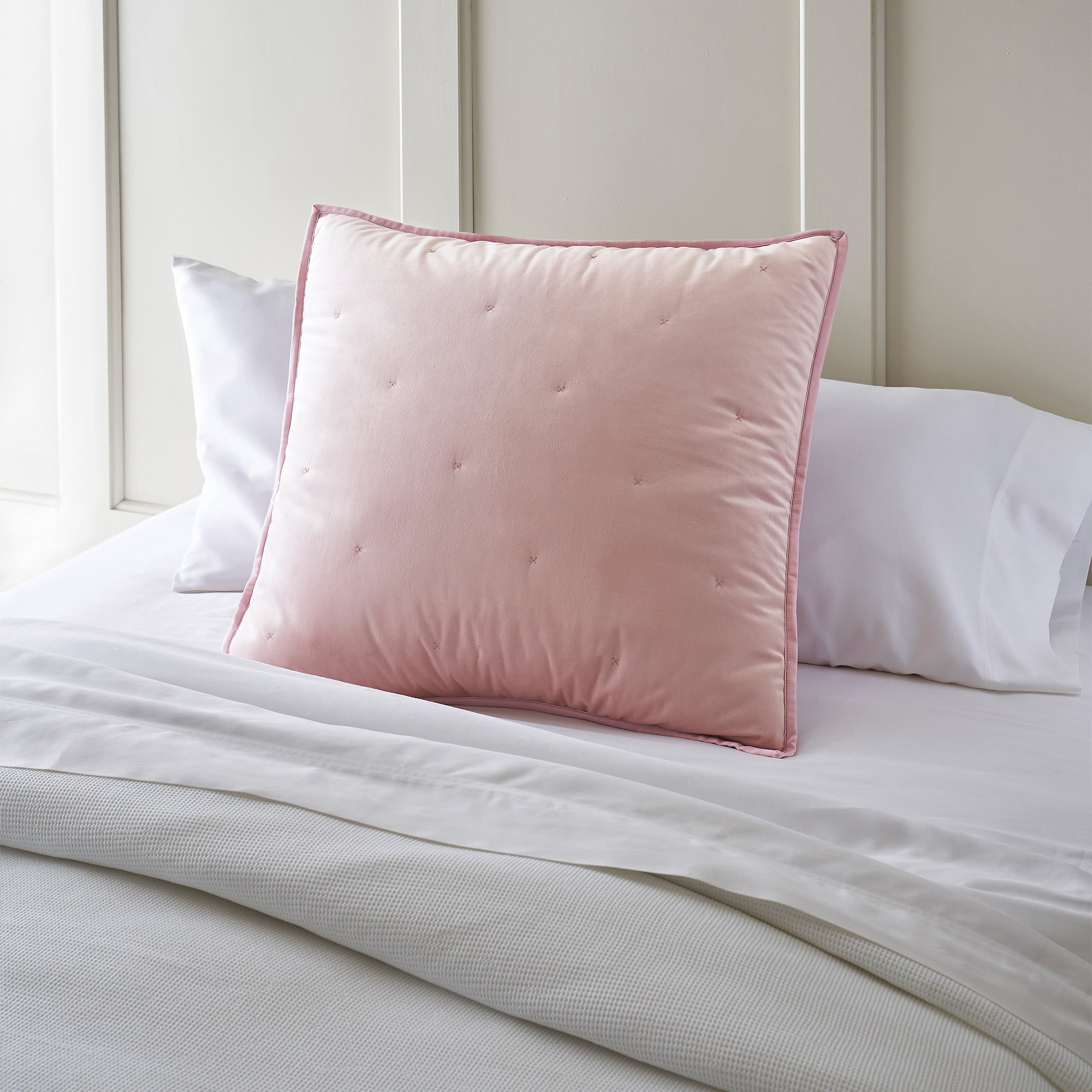 Better Homes and Gardens Cherry Solid Polyester Tufted Euro Sham, 26" x ...