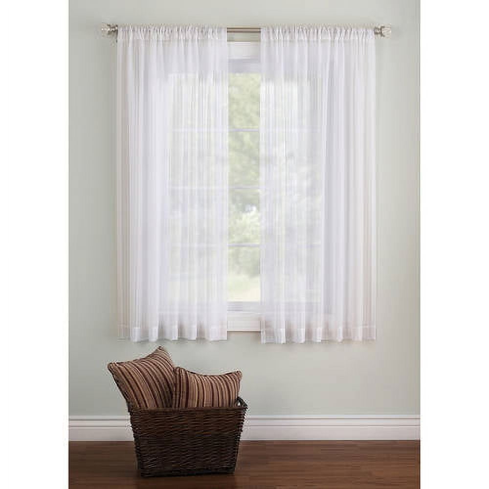 Elise Sheer Window Panel - Vertical Stripe Design - Walmart.com