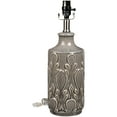 Better Homes & Gardens Flora Ceramic Gray Lamp Base with Toggle Switch ...