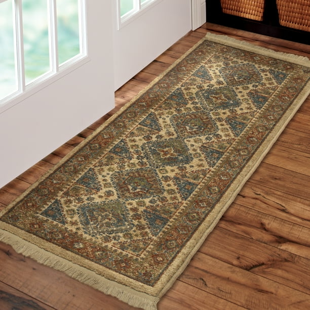 Better Homes and Gardens Fringed Diamonds Area Rug or Runner - Walmart.com