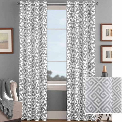 Better Homes and Gardens Greek Key Curtain Panel with Grommets ...