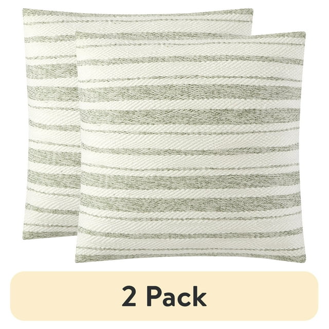 (2 pack) Better Homes and Gardens Green Alba Pillow, 20"x20" - Walmart.com
