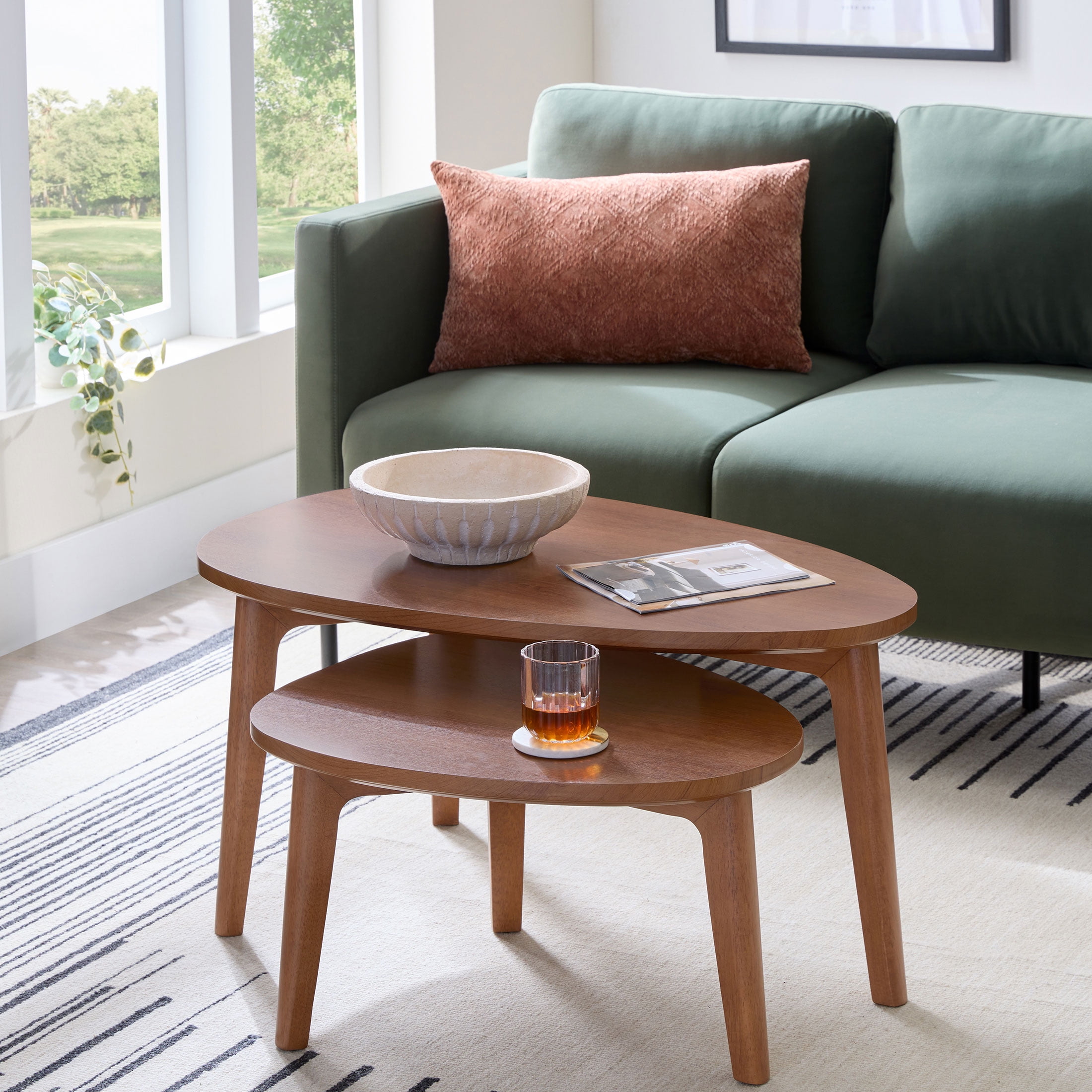 Better Homes & Gardens Greyson Nesting Tables, Acorn Finish, Set of 2 ...
