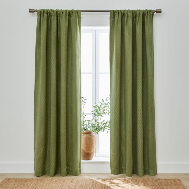 Better Homes & Gardens Micro Geo Blackout Woven Ladder Single Curtain ...