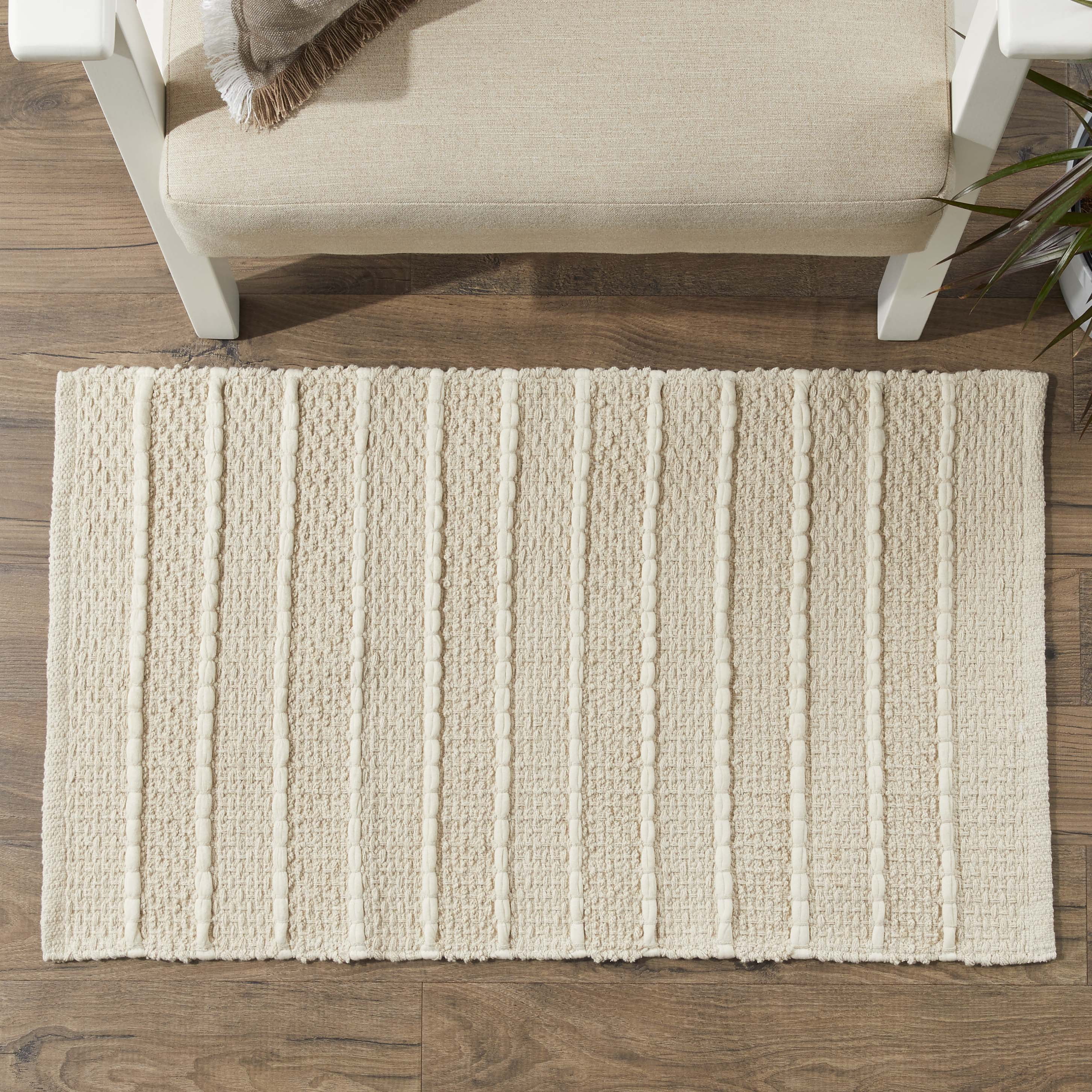 Better Homes & Gardens Handcrafted Neutral Stripe Accent Rug 20x34 ...
