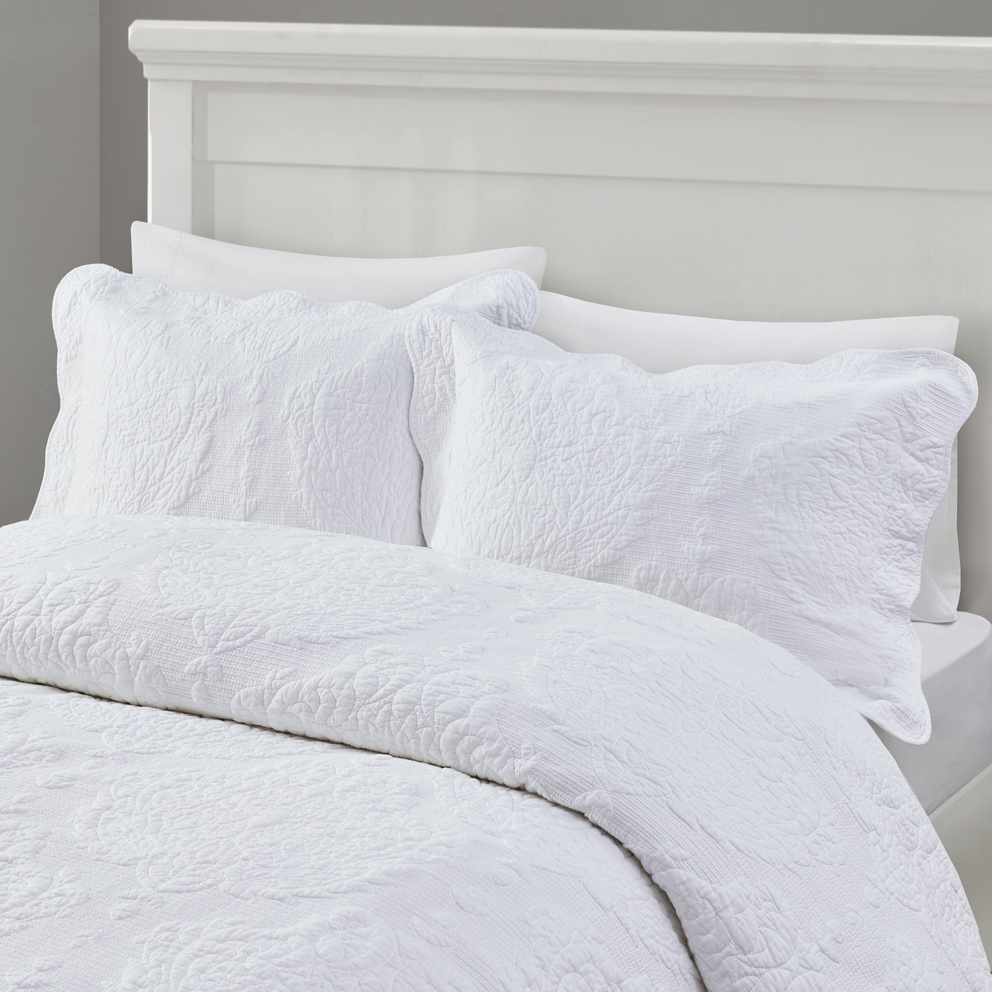 Paisley Medallion Standard Sham - 20x28 Cotton Quilted Sham - Walmart.com