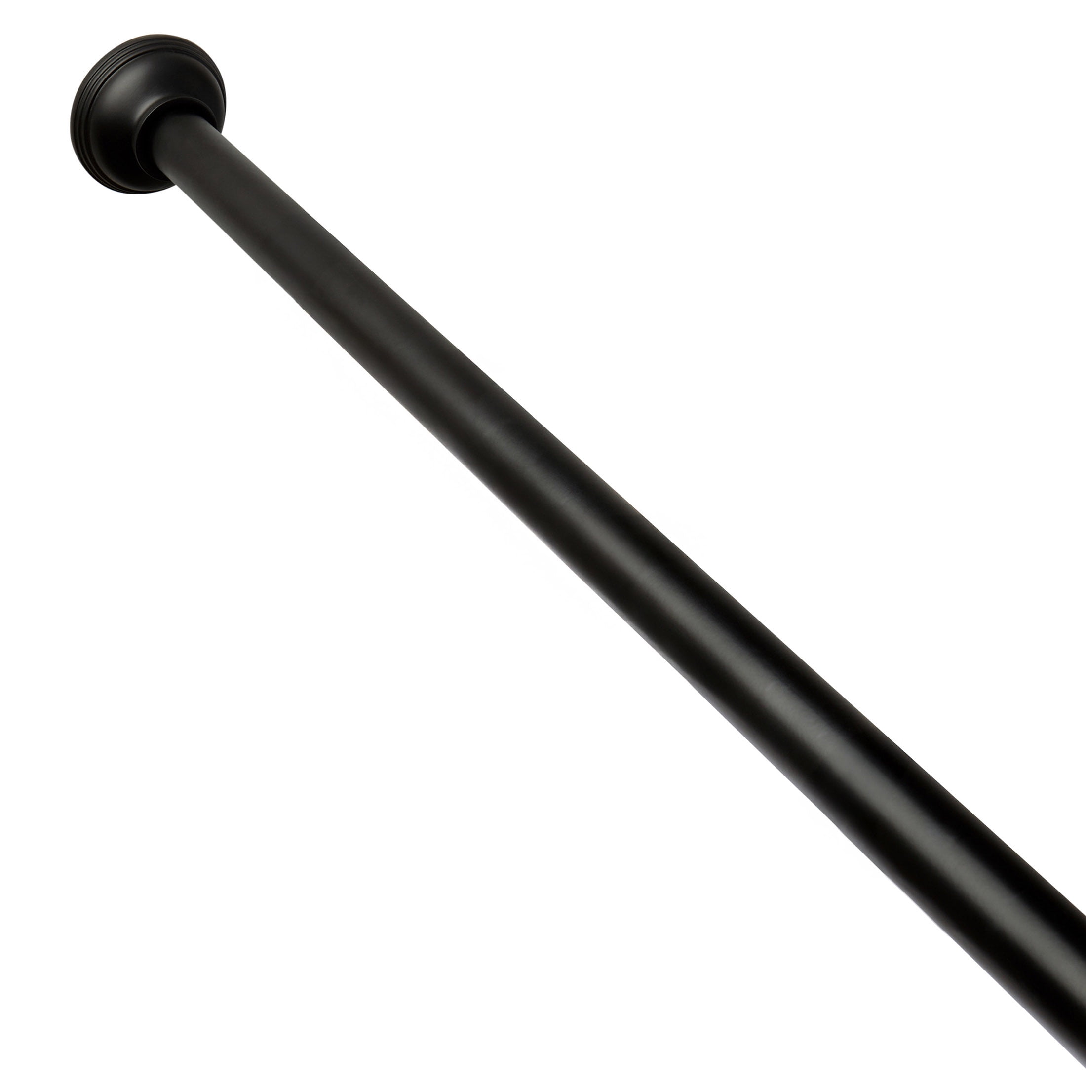 Better Homes & Gardens Traditional Black Shower Rod with Decorative ...