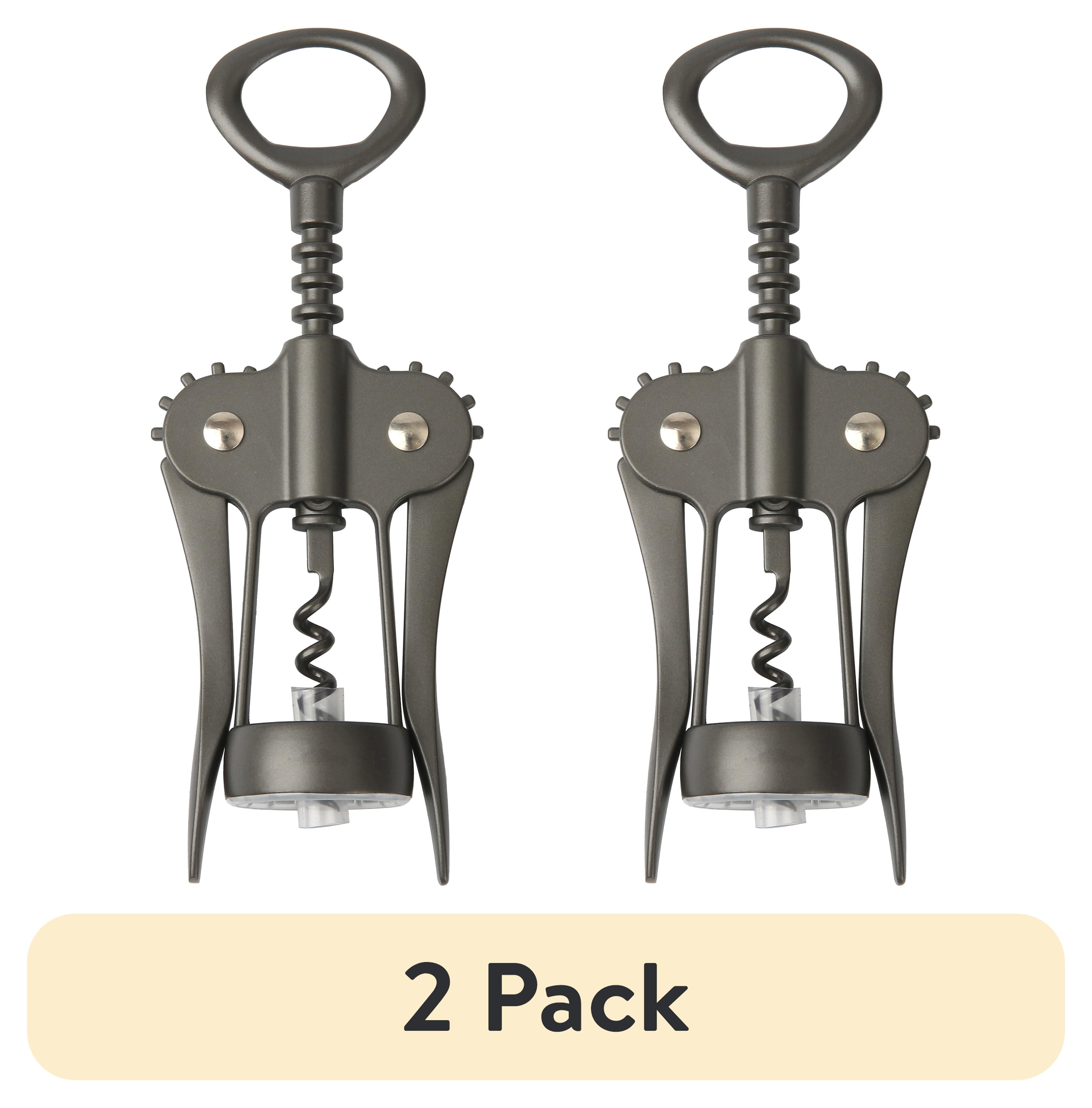 (2 pack) Better Homes and Gardens Winged Black Zinc Alloy Corkscrew ...