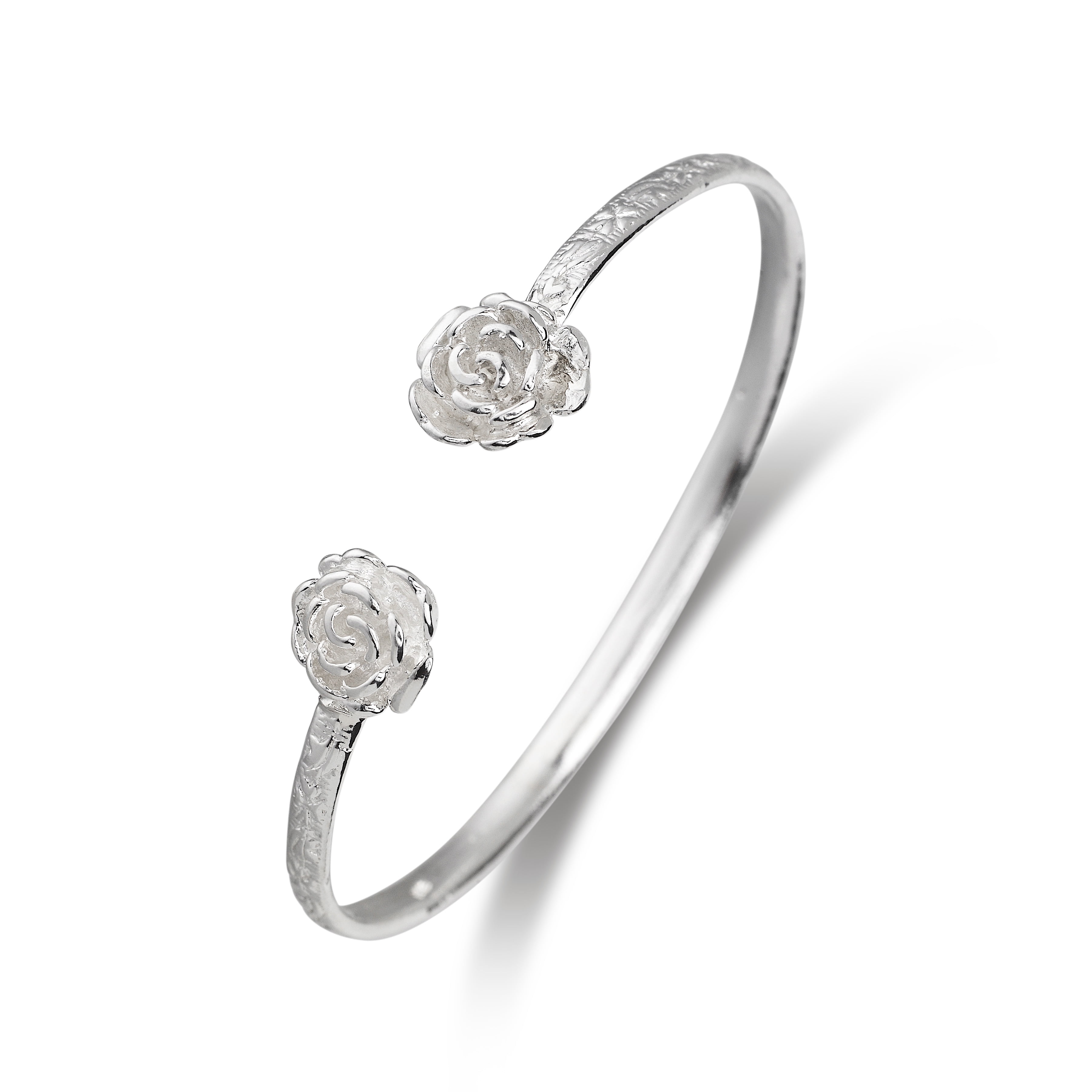 Better Jewelry .925 Sterling Silver Rose Bangles Women Woman Girls ...