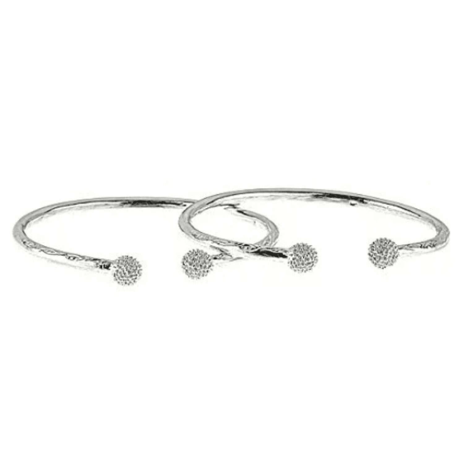 Better Jewelry Disco Ball Ends .925 Sterling Silver West Indian Bangles ...