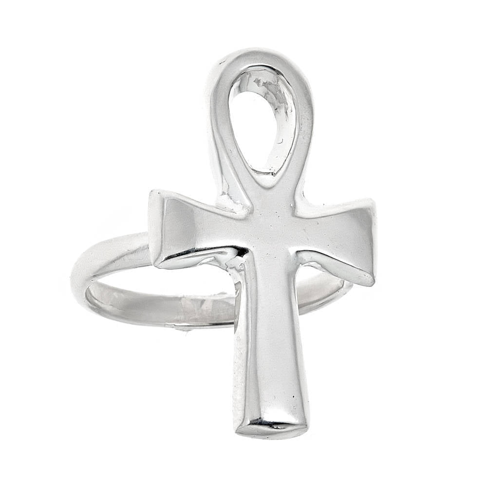 Better Jewelry Egyptian Ankh Cross .925 Solid Sterling Silver Ring (5.5 ...