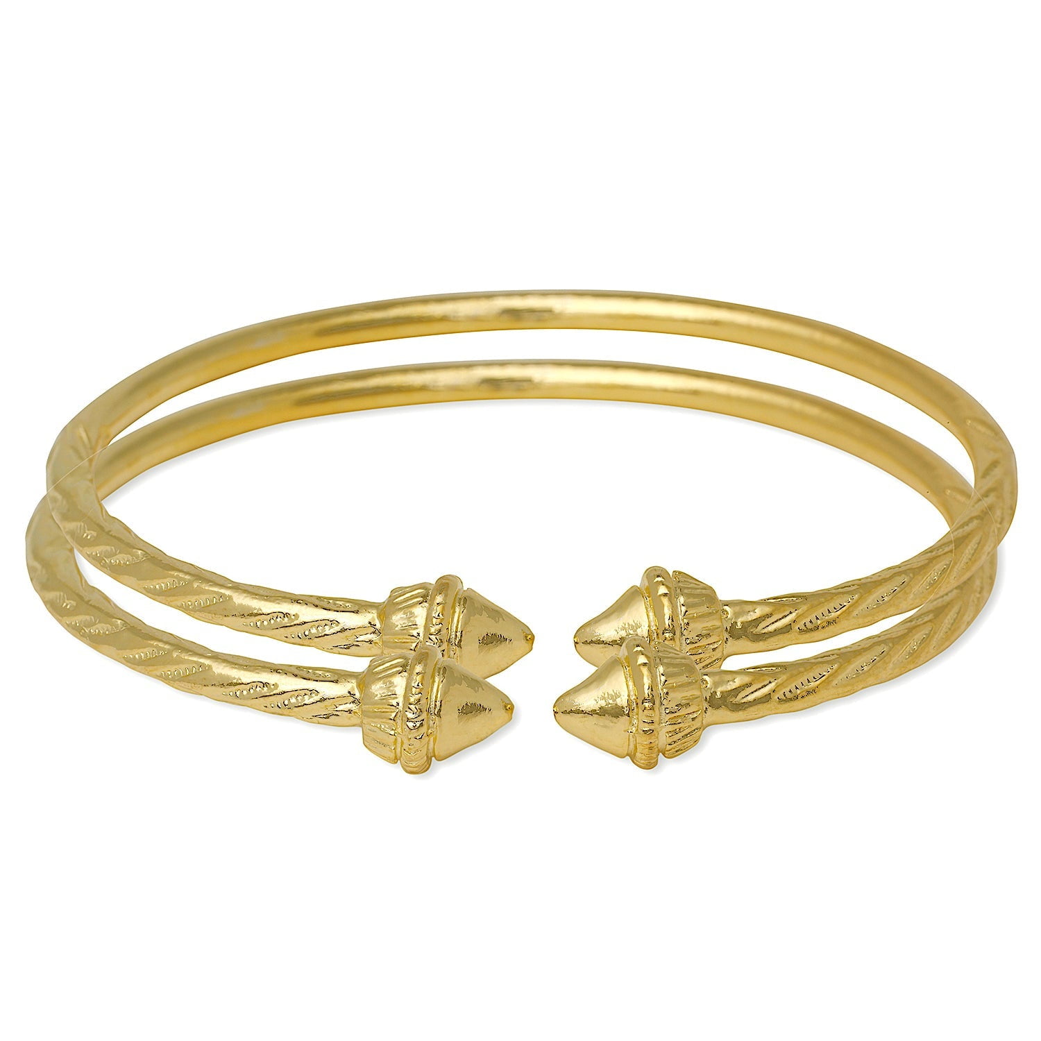 Better Jewelry Elegant Pointed Ends 14K Gold Plated .925 Sterling ...