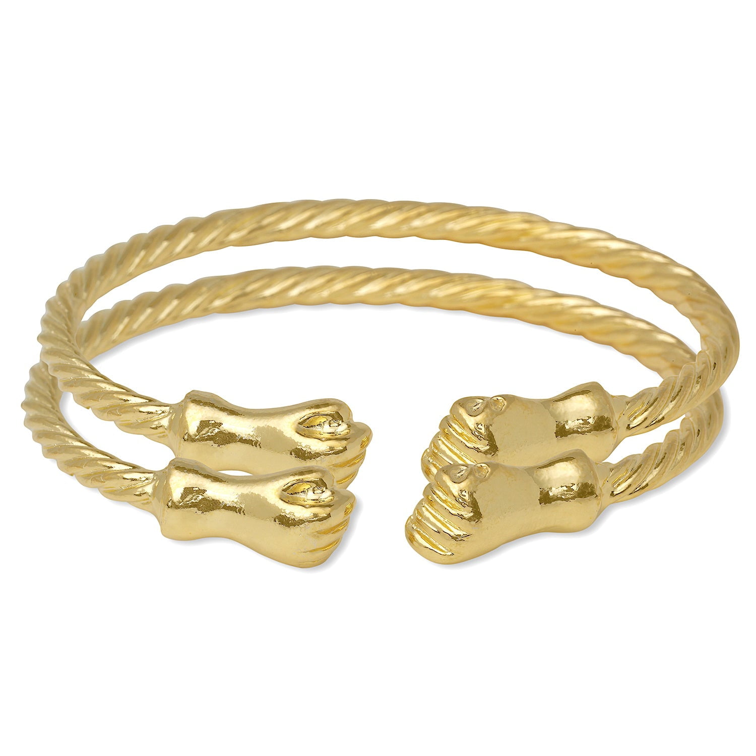 Better Jewelry, Fist Ends Coiled Rope West Indian Bangles, .925 ...