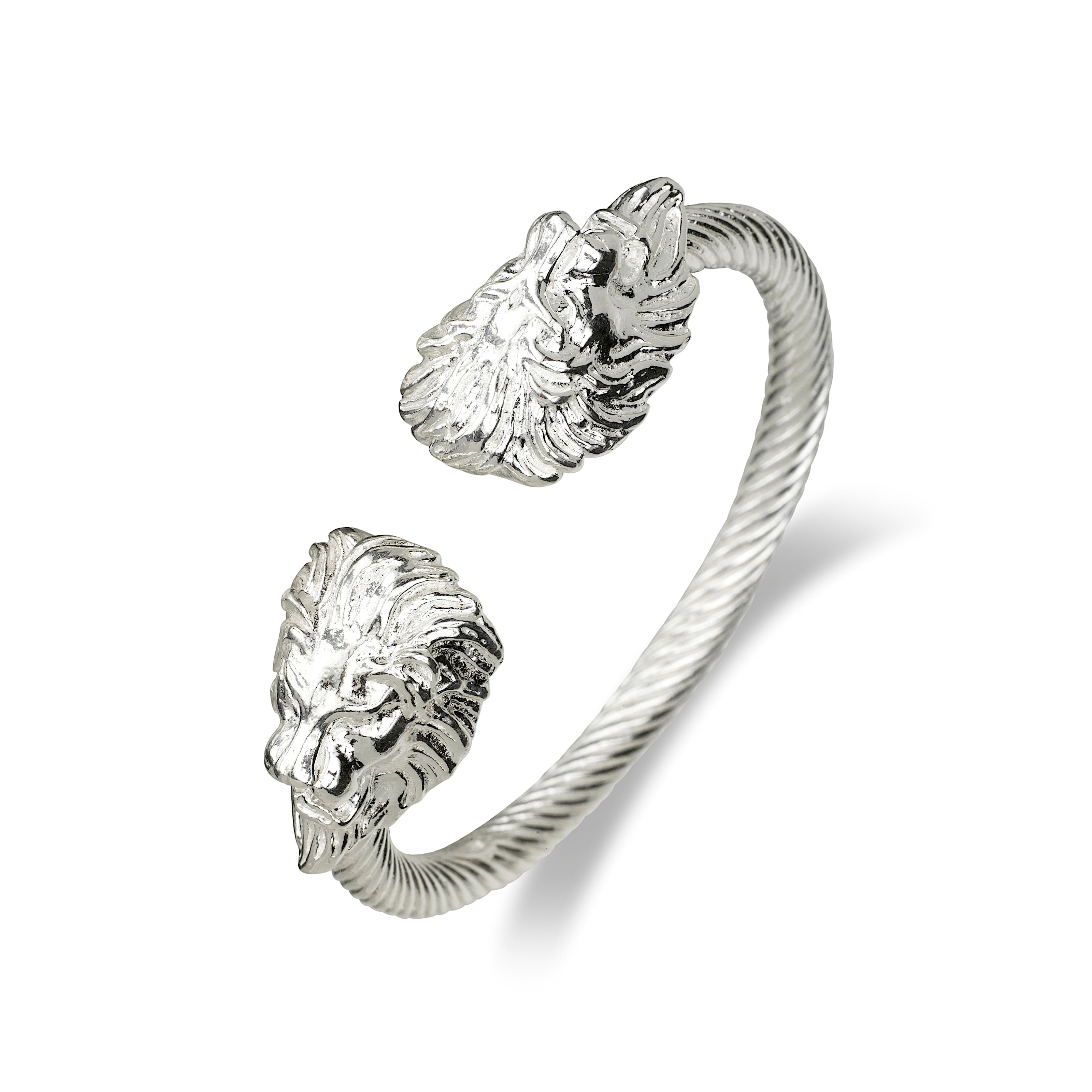 Better Jewelry Lion Ends Coiled Rope .925 Sterling Silver West Indian ...