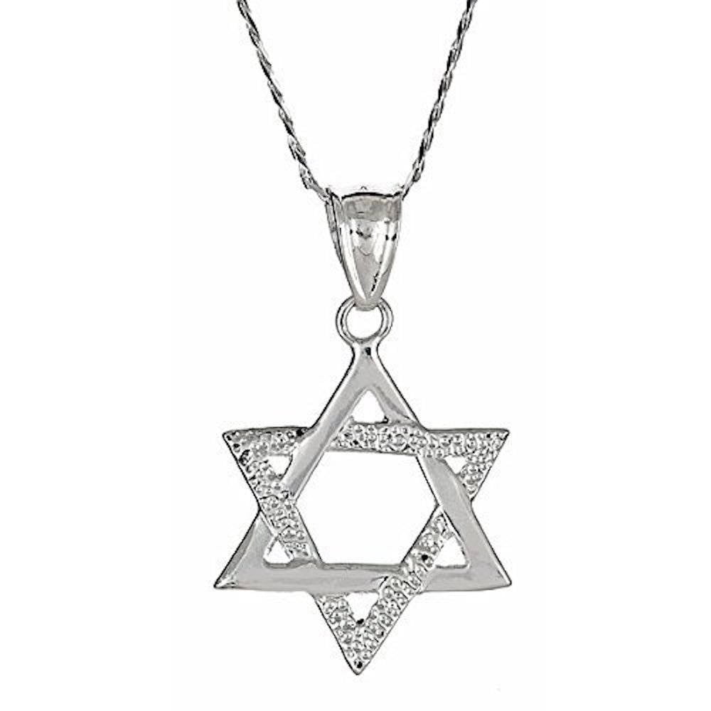 Better Jewelry Magen David Jewish Star of David Pendant w. Chain .925 ...