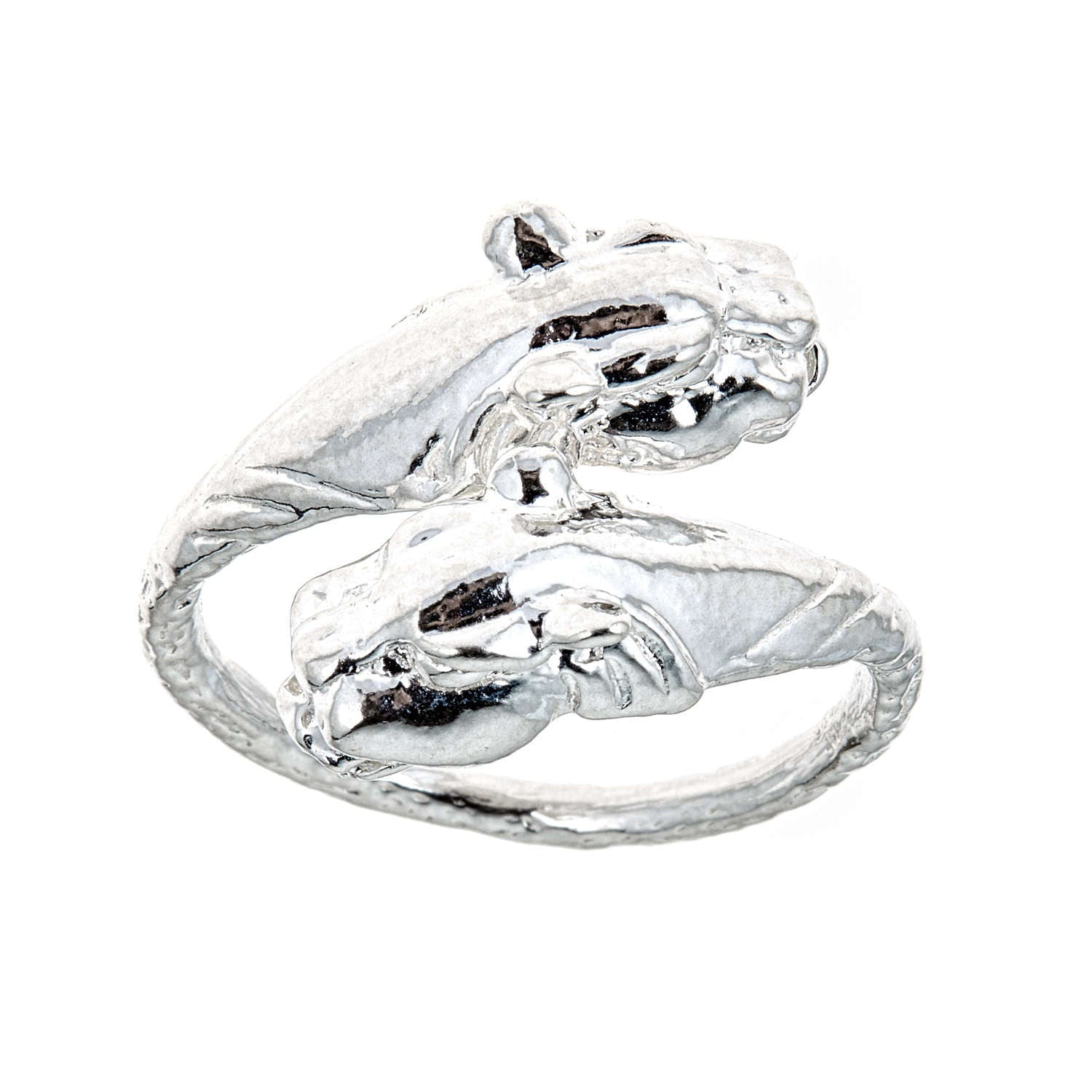Better Jewelry Panther Ends .925 Sterling Silver West Indian Style Ring ...