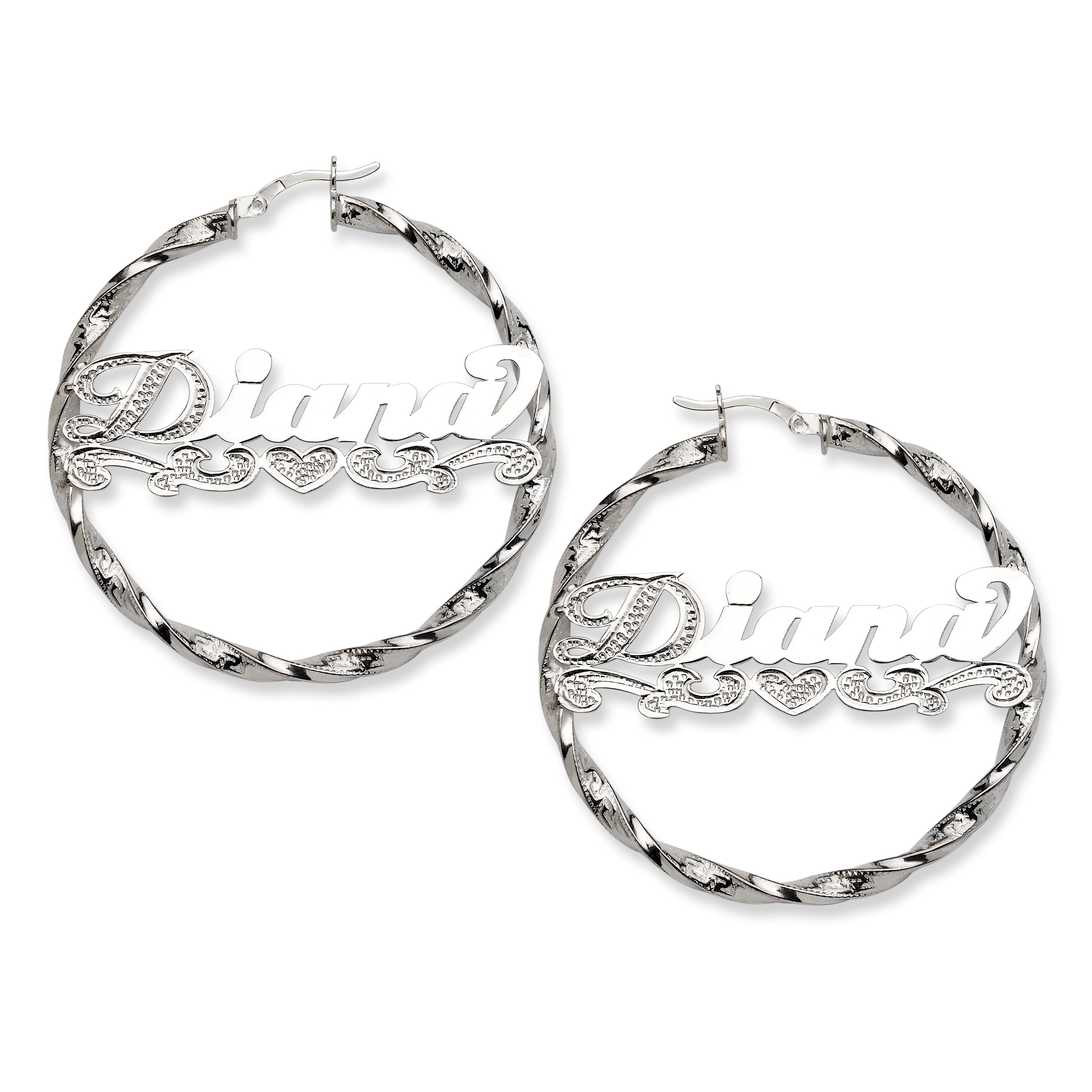Better Jewelry, Personalized .925 Sterling Silver Greek Key Circle ...