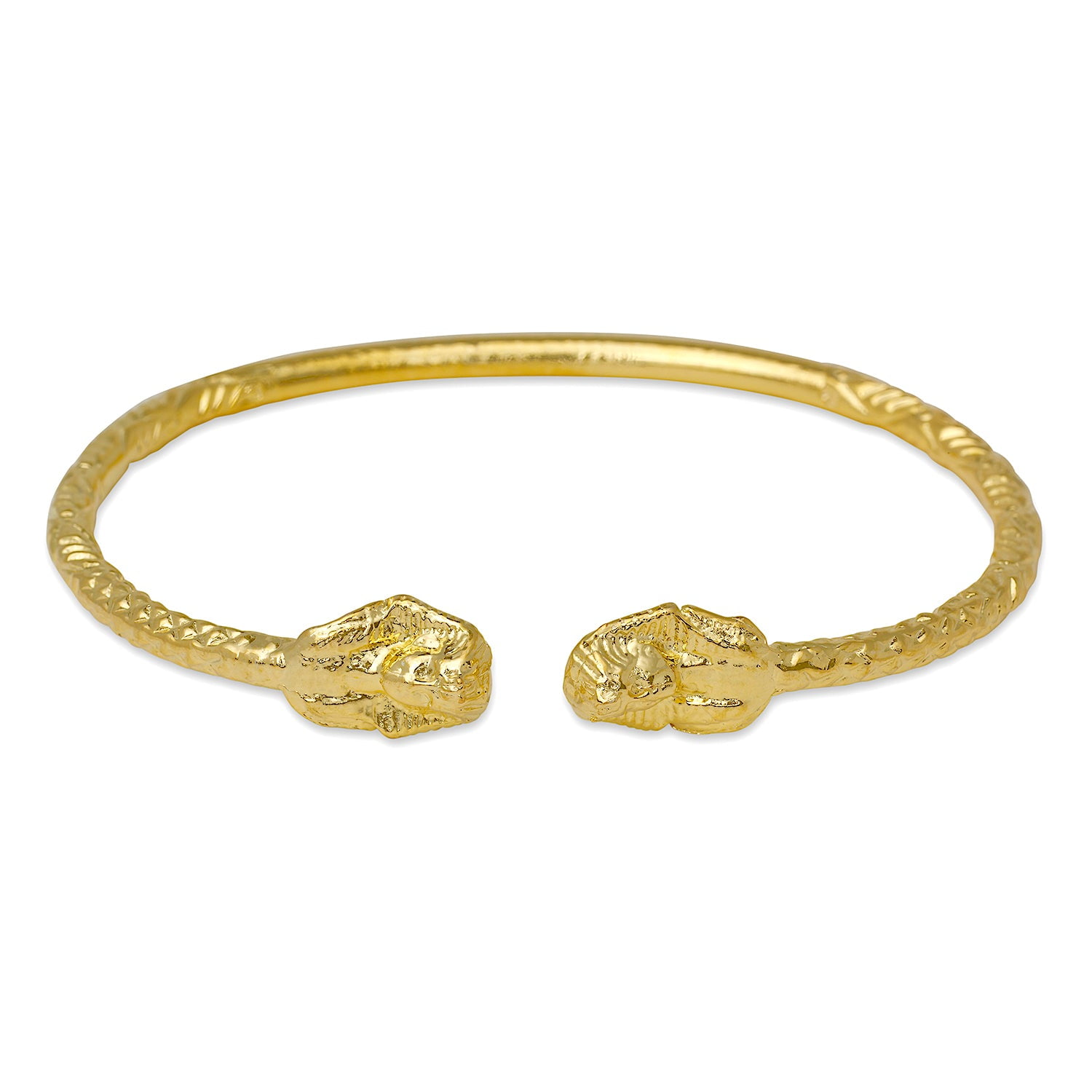 Better Jewelry Pharaoh Ends West Indian Bangle .925 Sterling Silver, 1 ...