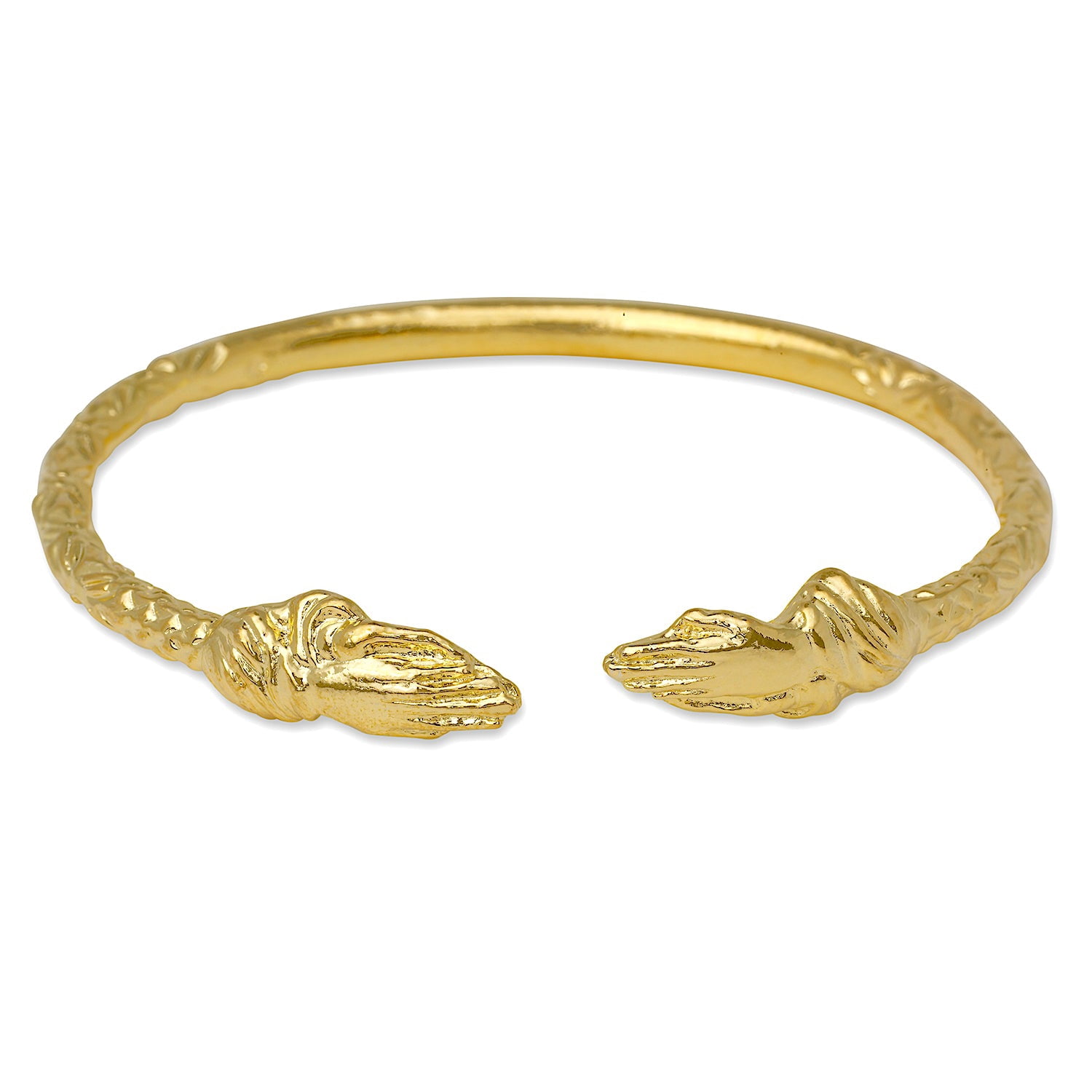 Better Jewelry Praying Hands Ends West Indian Bangle .925 Sterling ...