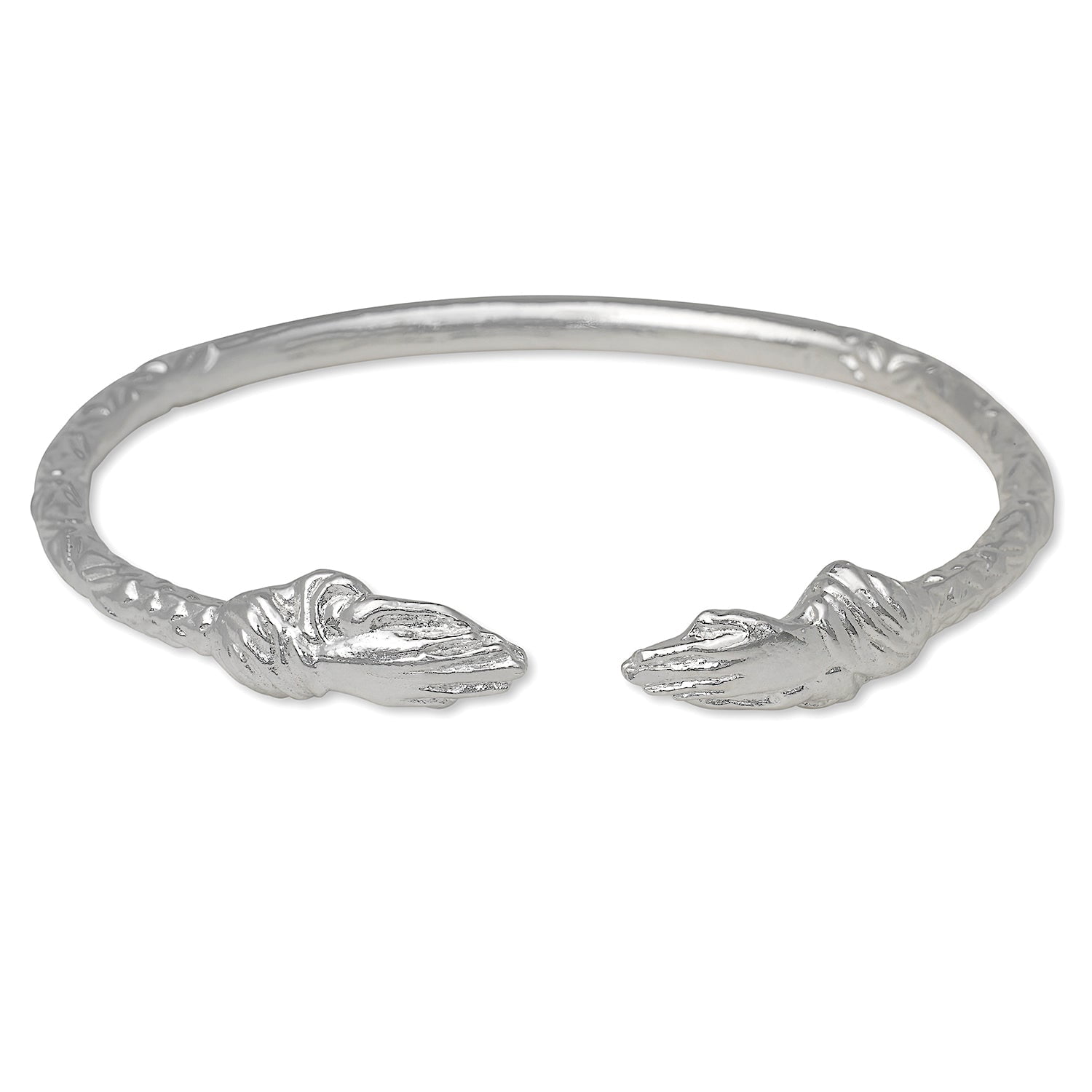 Better Jewelry Praying Hands Ends West Indian Bangle .925 Sterling ...