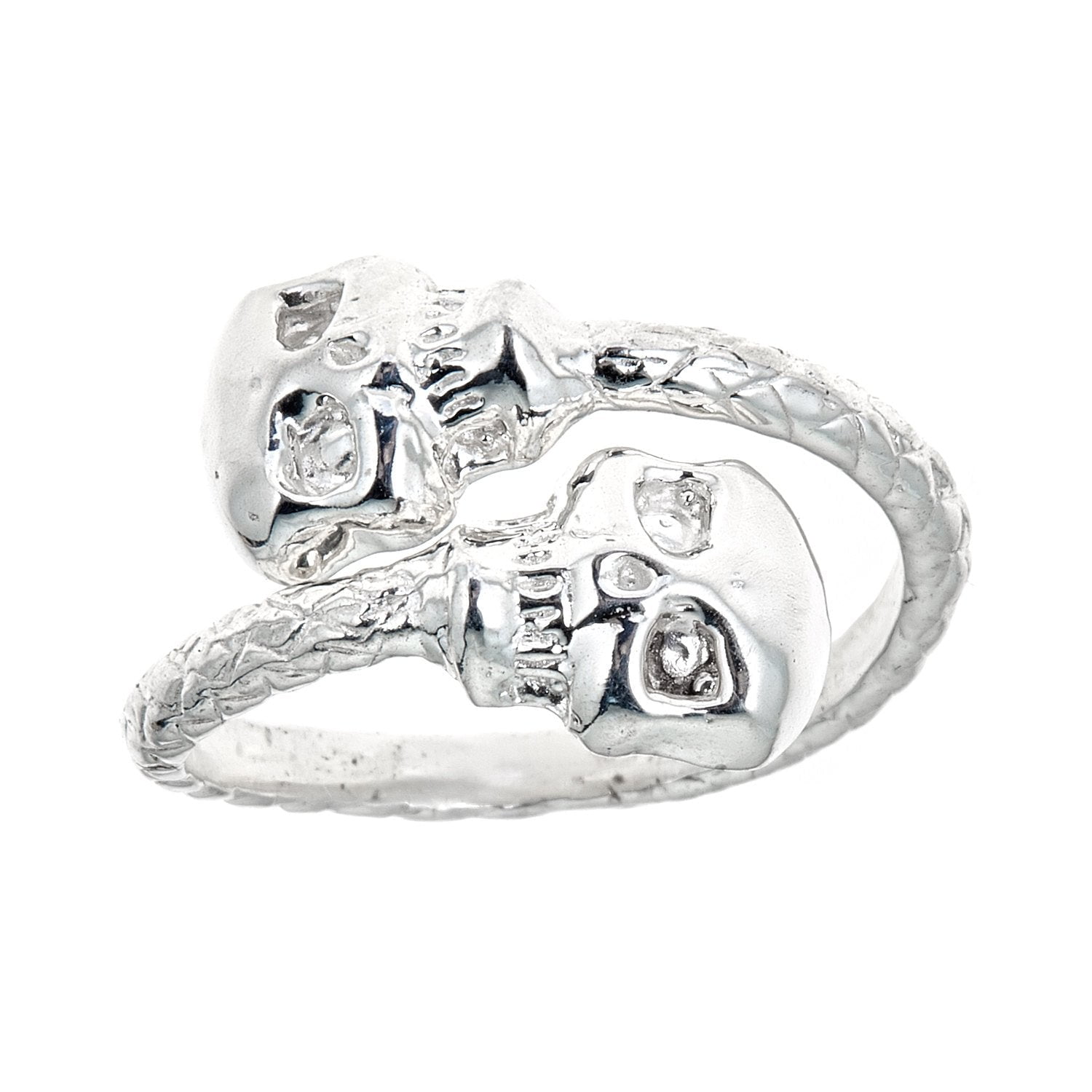 Better Jewelry Skull Ends .925 Sterling Silver West Indian Style Ring ...