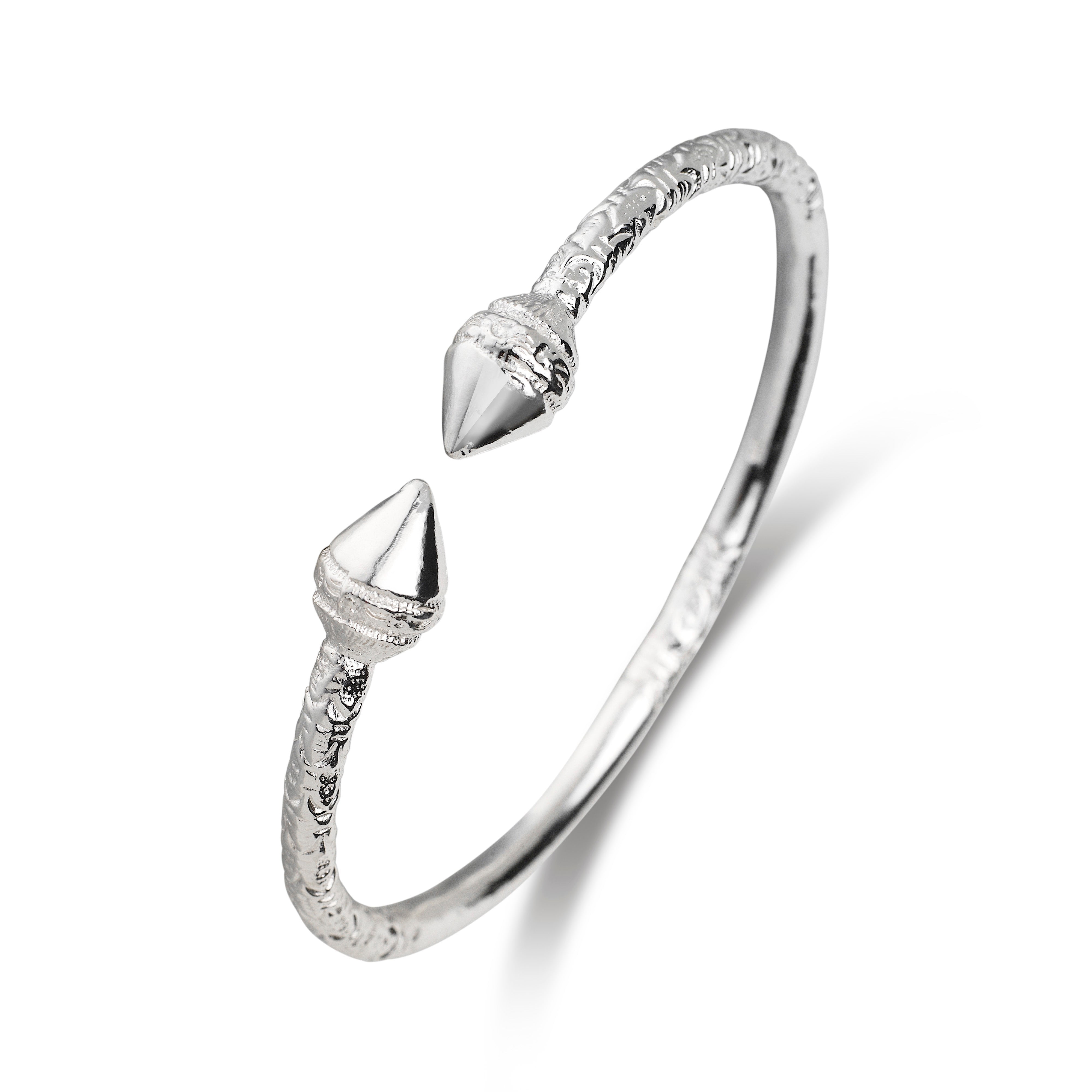 Better Jewelry Spear .925 Sterling Silver West Indian Bangles, 1 piece ...