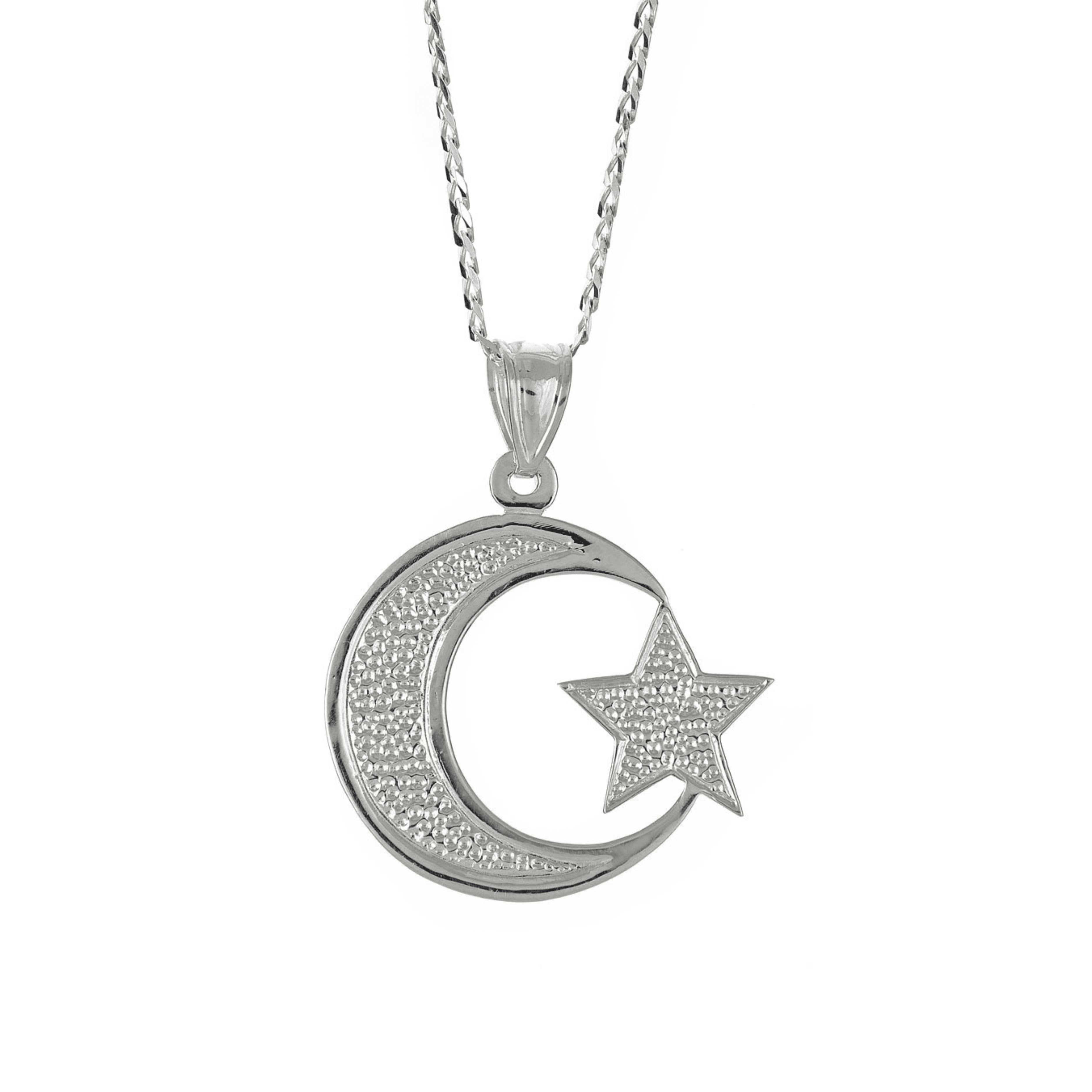Better Jewelry Sterling Silver .925 Muslim / Islam Crescent Moon + Star ...