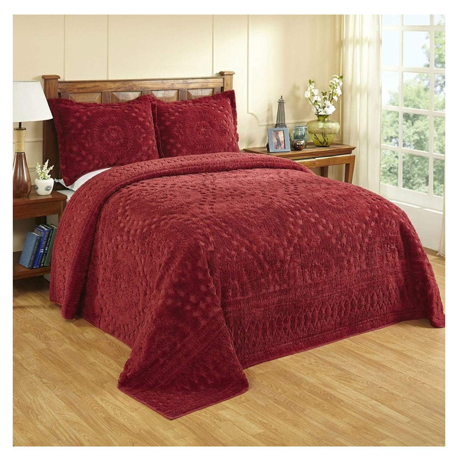 Better King Size Bedspread 100% Cotton Chenille Coverlet Bedspreads, Soft Lightweight All Season ...