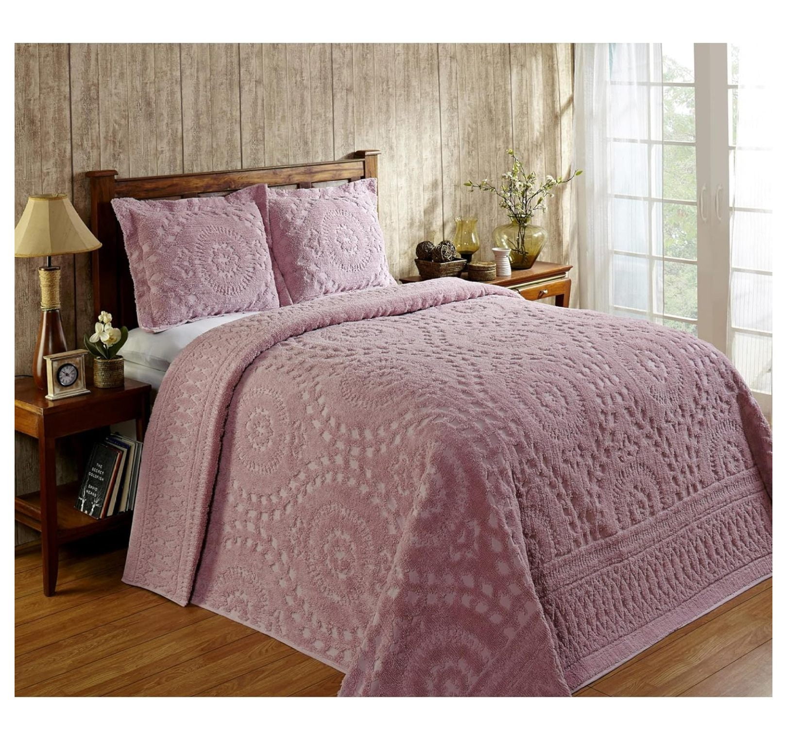 Better King Size Bedspread 100% Cotton Chenille Coverlet Bedspreads, Soft Lightweight All Season ...