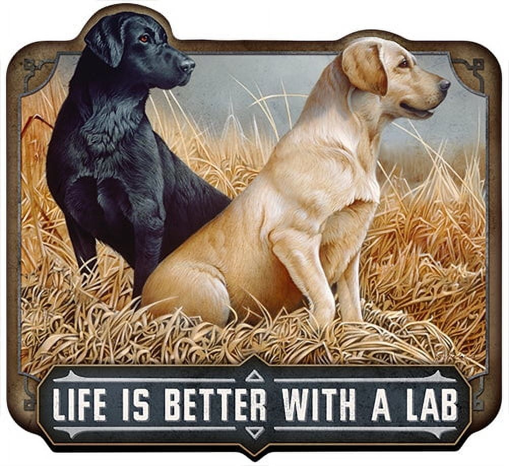 Better With A Lab Novelty Sign | Indoor/Outdoor | Funny Home Décor for ...