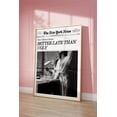 Better Late Than Never Preppy Retro Dorm Bathroom Poster Art, Stretched ...