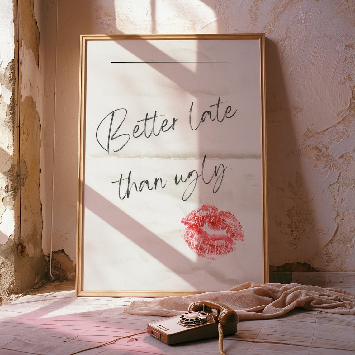 Better Late Than Never T-Shirt Makeup Glam Typography Closet Teen Girl ...