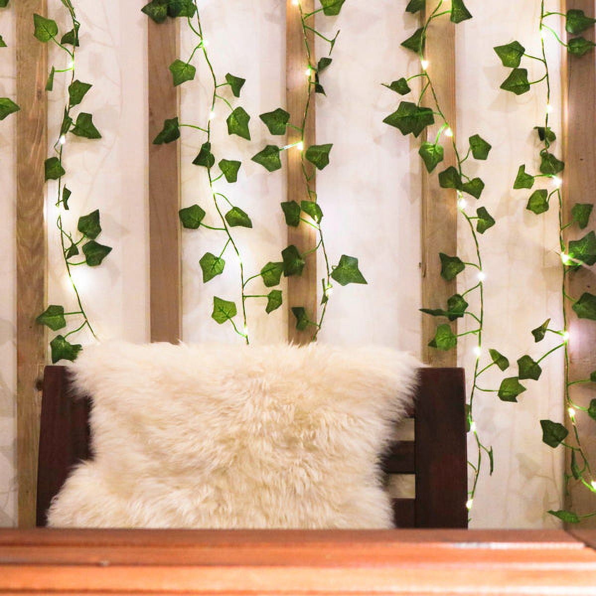 Better Life Attic 31ft Ivy String Light, Pre-lit Green Vine Leaves with ...