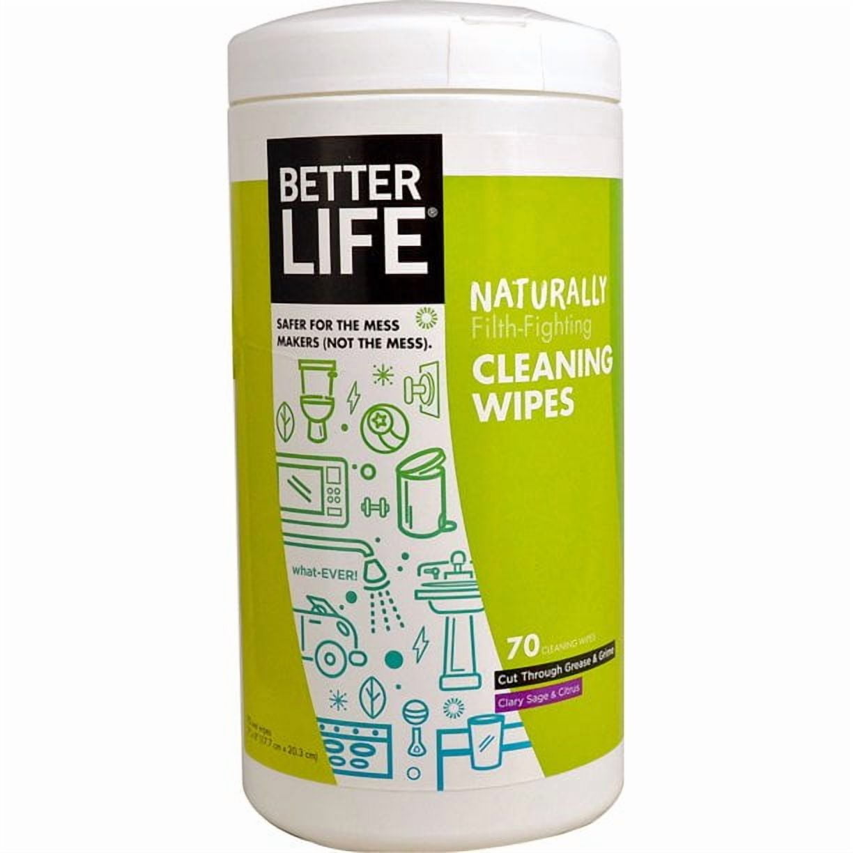 Better Life Cleaning Wipes Clary Sage & Citrus -- 70 Wipes - Walmart.com