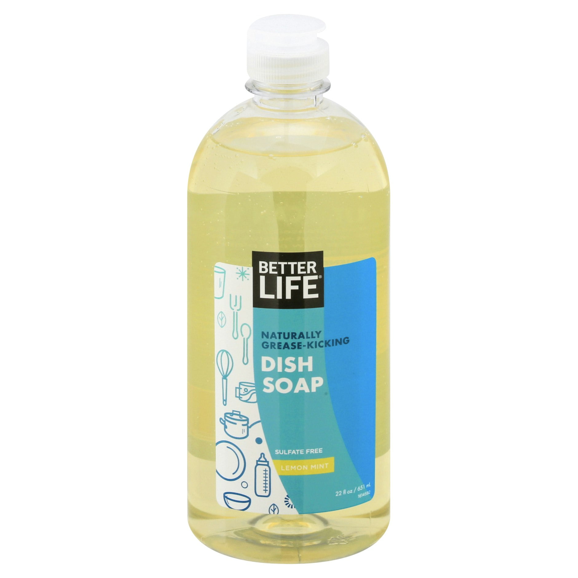 Better Life Dish Soap Lemon Mint 22 Ounce (Pack Of 6) - Walmart.com