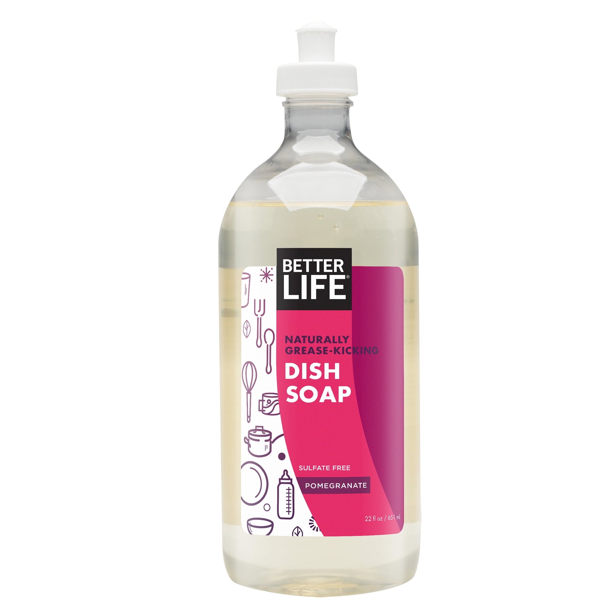 BETTER LIFE Dish Soap - Liquid Dishwashing Soap for Home & Kitchen Sink ...