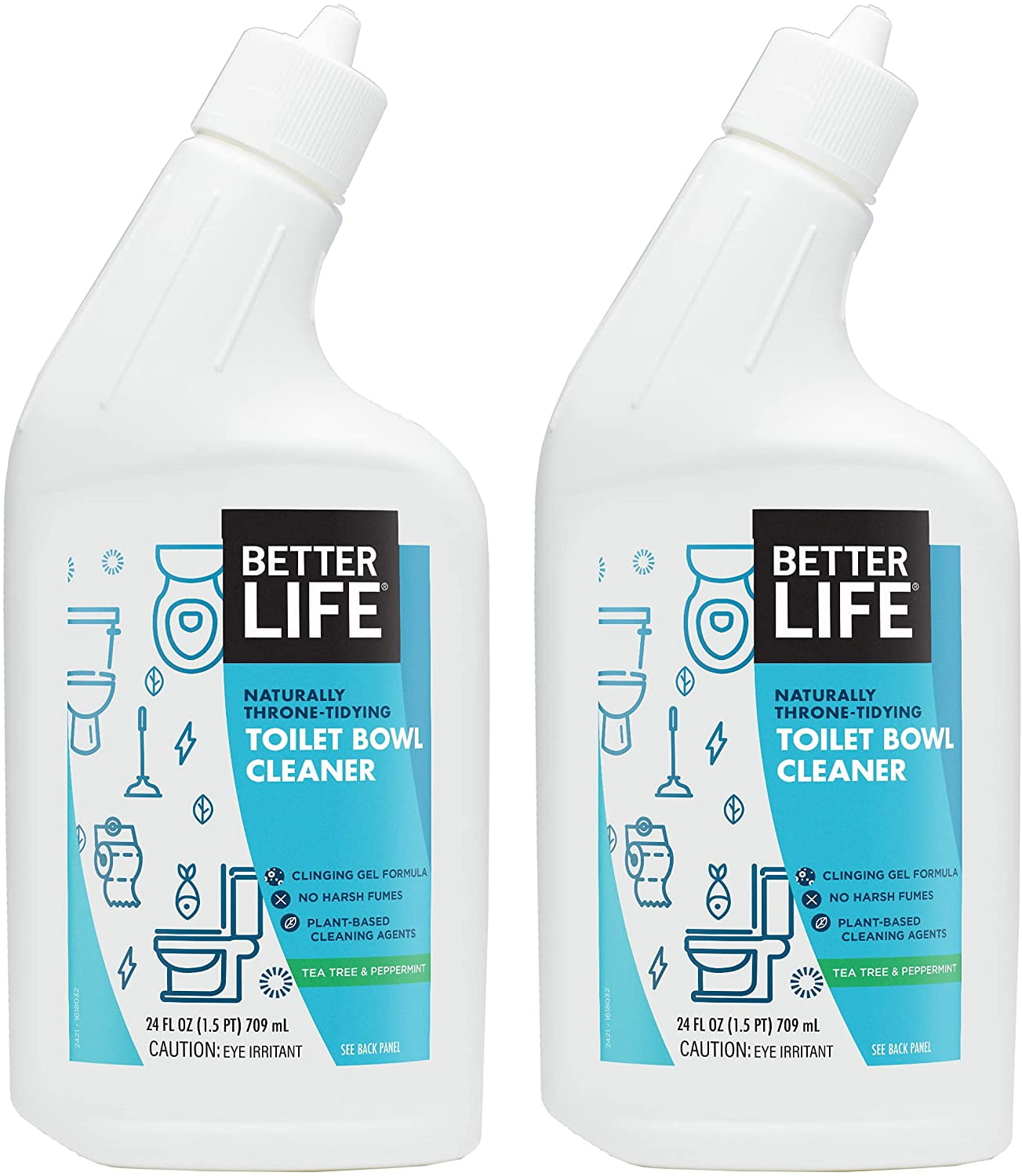 Better Life Natural Toilet Bowl Cleaner, Tea Tree & Peppermint Scent ...