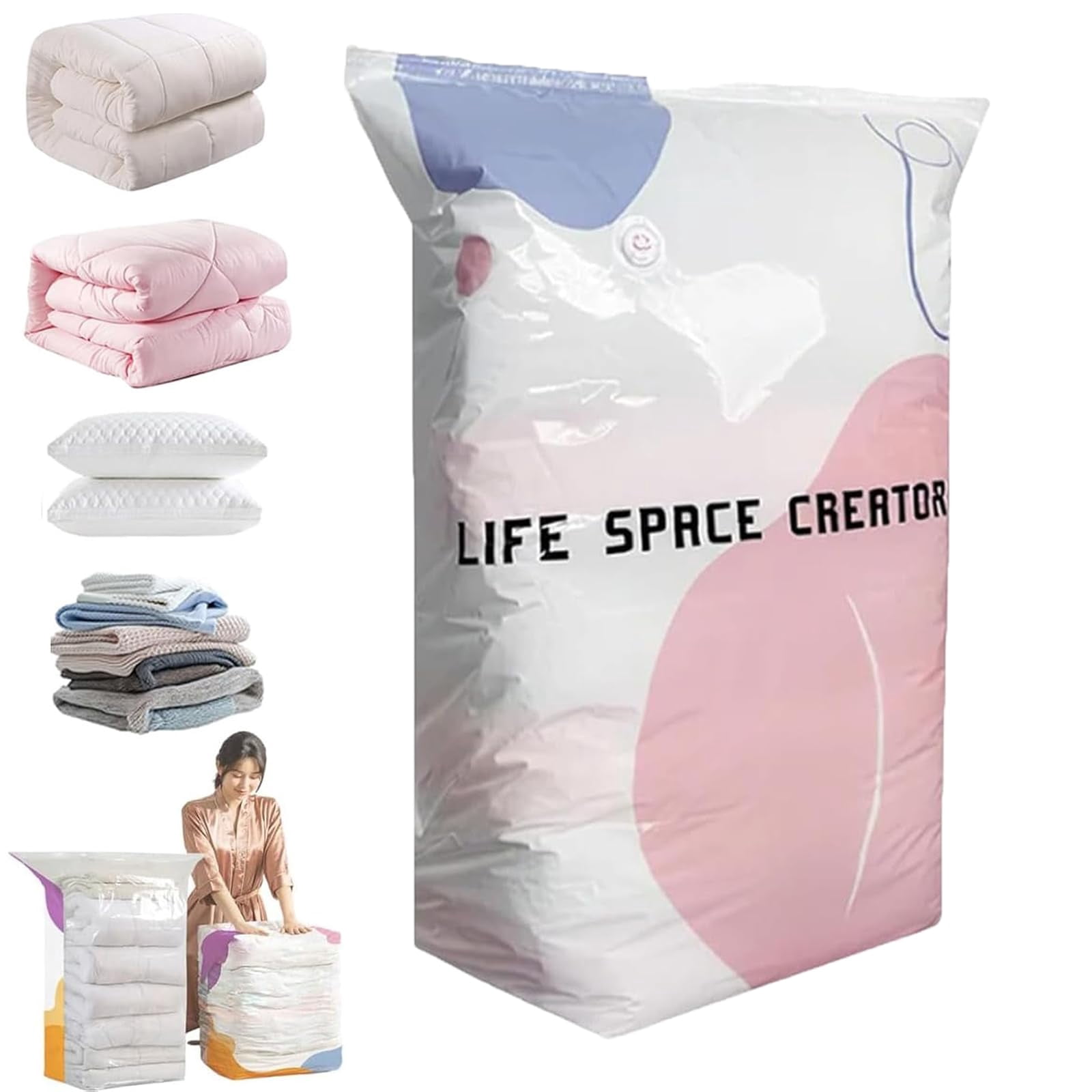 Better Life Space Bags, No Pump Compression Bags for Home - Walmart.com