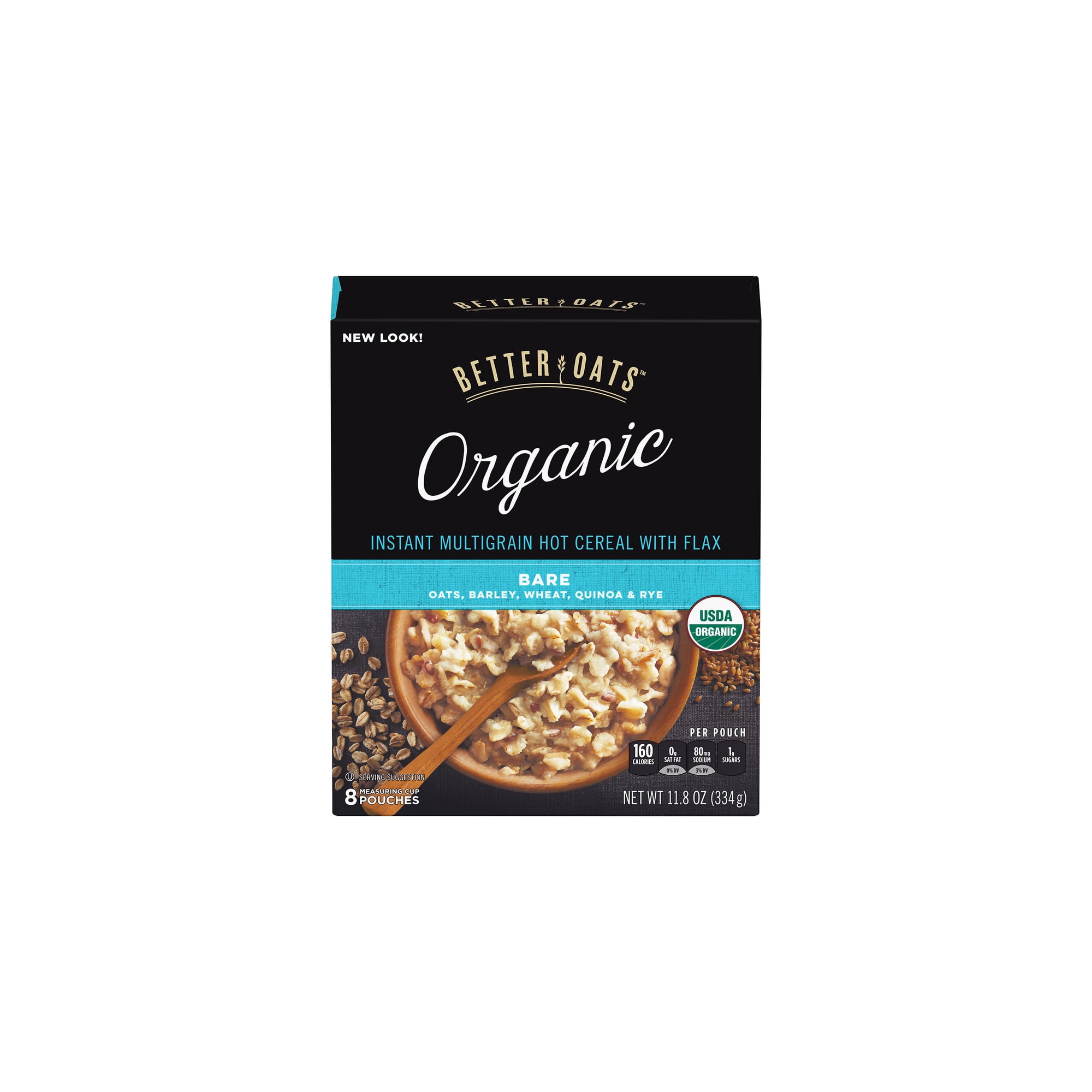 Better Oats Instant Multigrain Hot Cereal with Flax, 11.8 oz (Pack of 2 ...