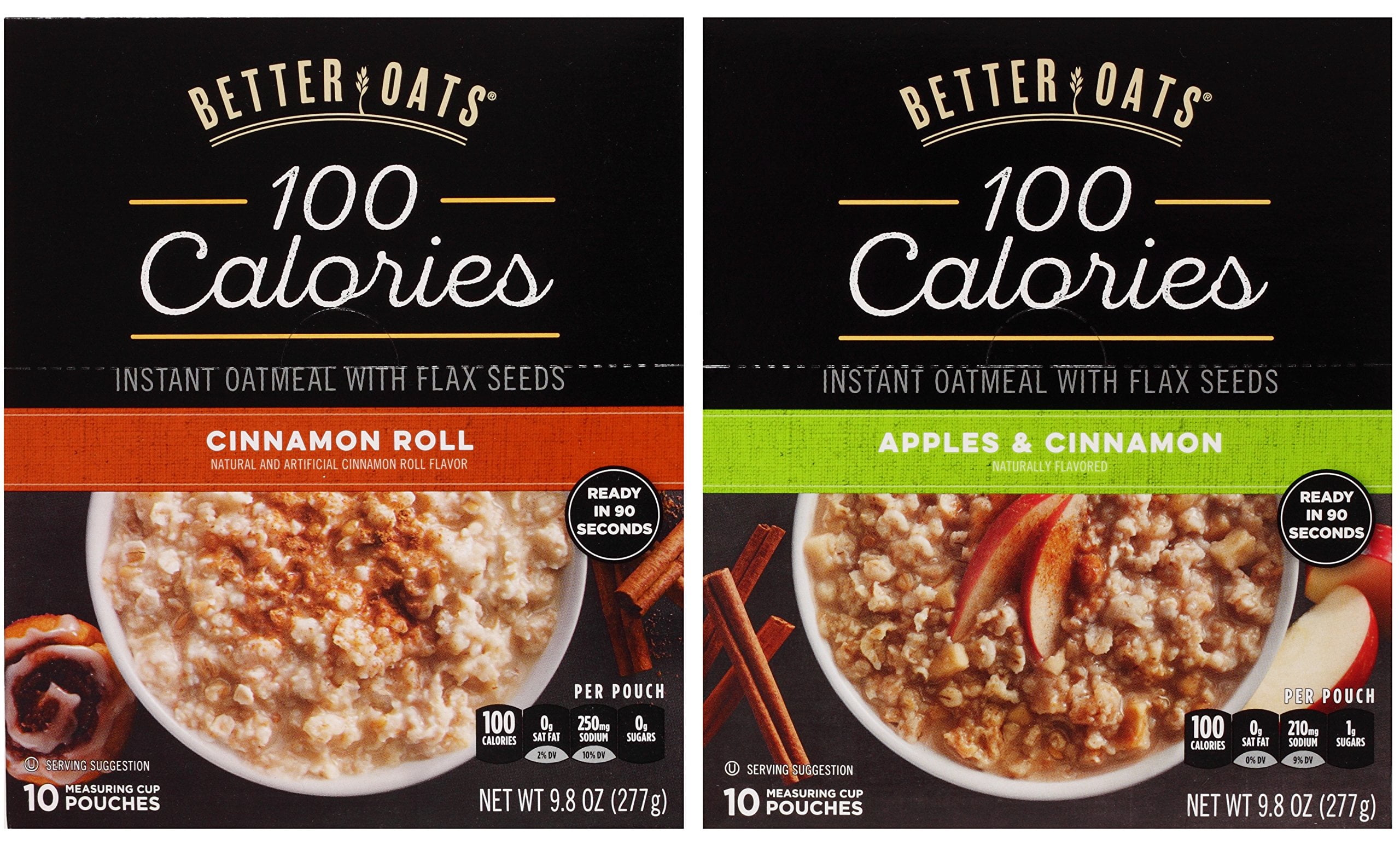 Better Oats Oat Fit STF9 Bundle: (1) Cinnamon Roll 9.8oz, (1) Apples ...