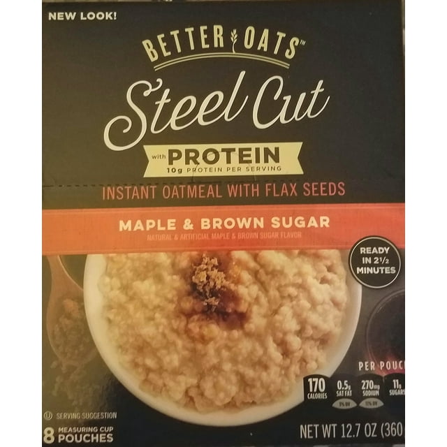 Better Oats Oat Revolution Steel Cut with Protein Maple & Brown Sugar ...