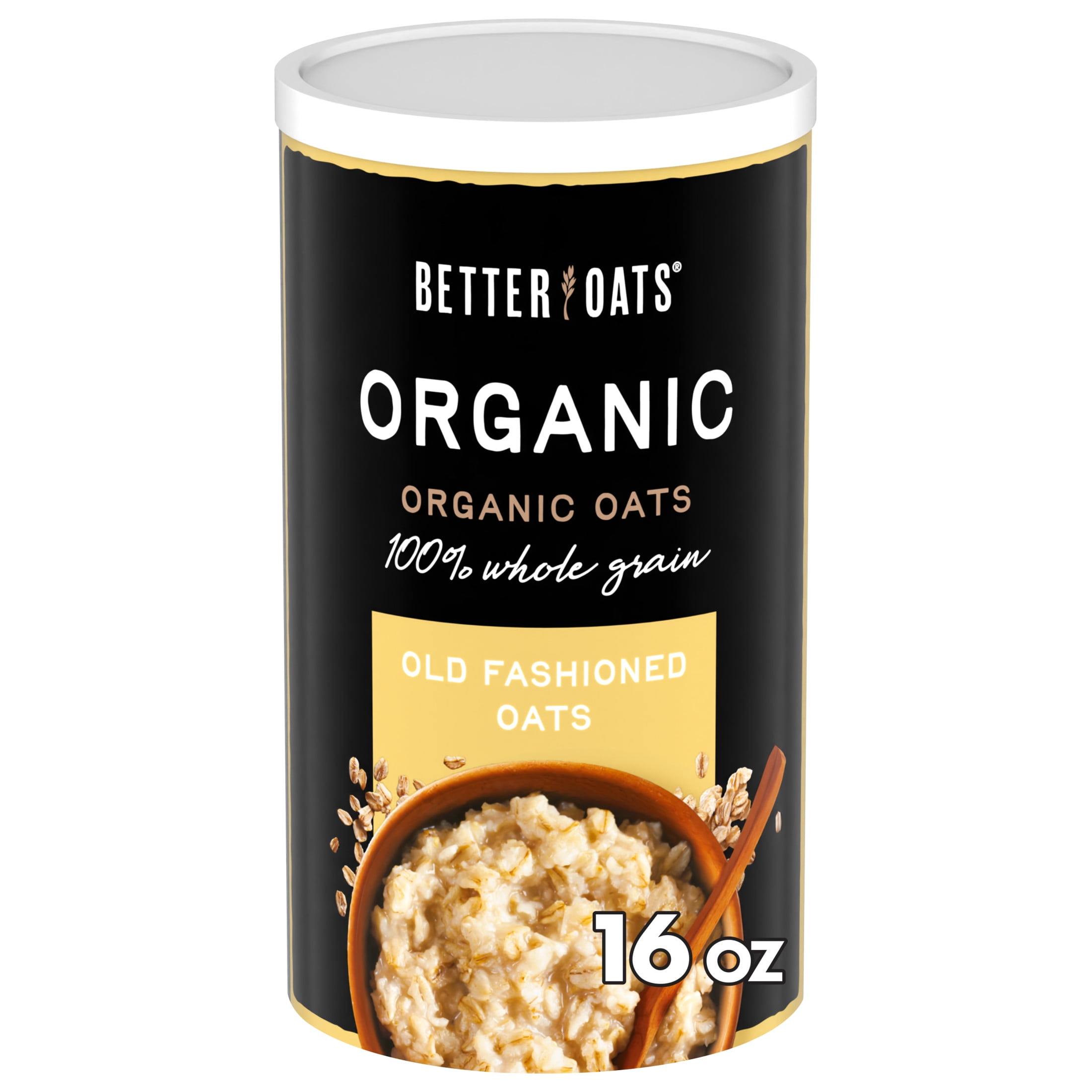 Better Oats Organic Old Fashioned Whole Grain Oatmeal, Plain Flavor ...