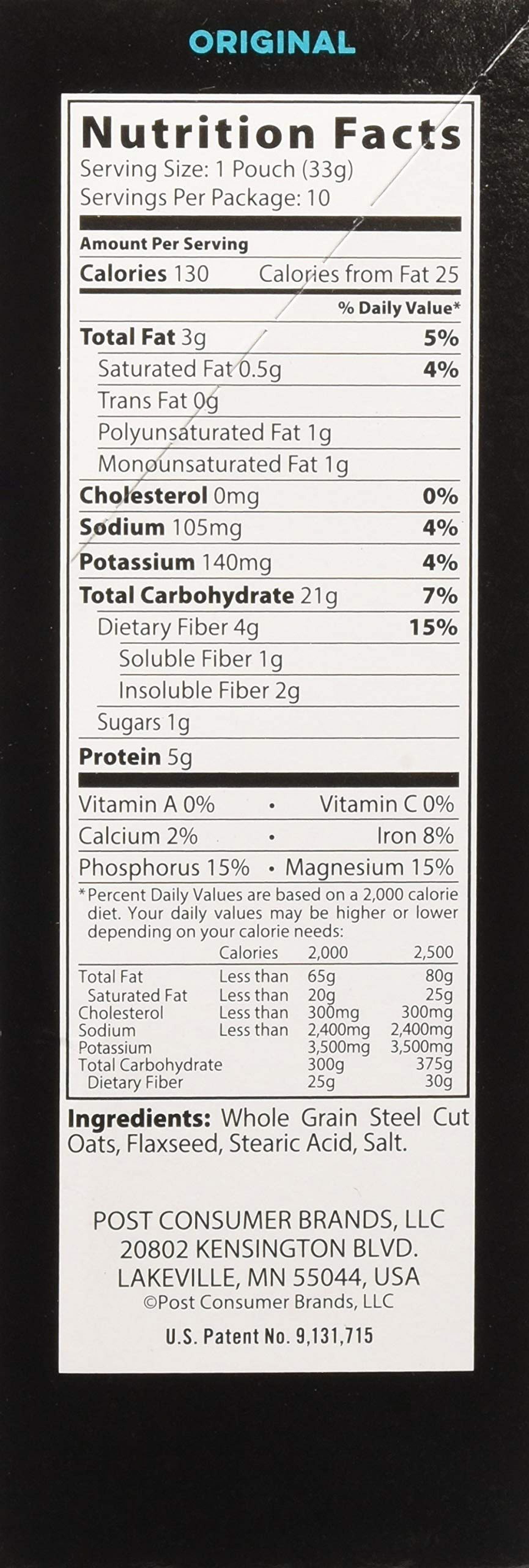 Better Oats Steel AJH3 Cut Oats with Flax Classic 10 Pouches 11.6 oz ...