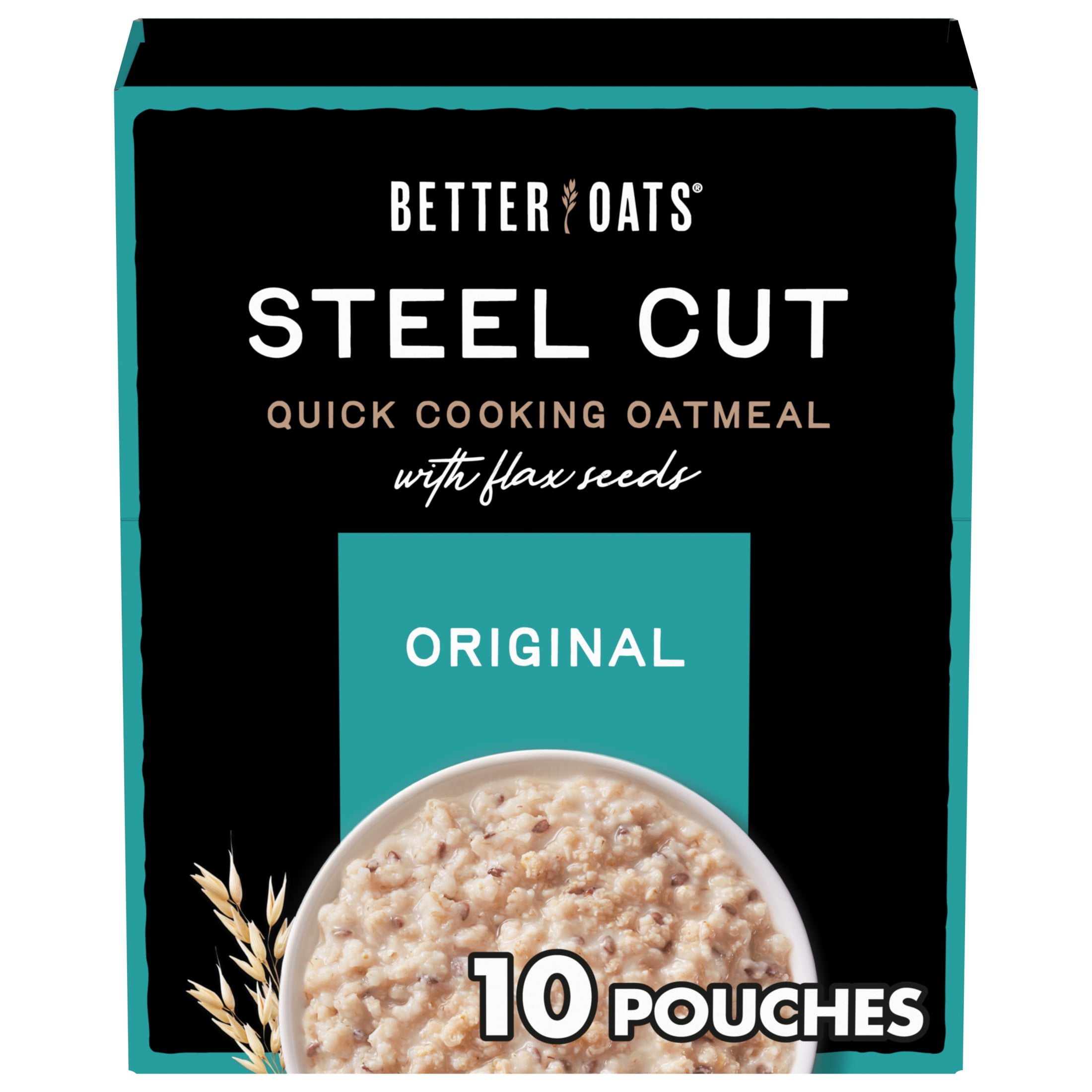 Better Oats Original, Steel Cut Oatmeal, Flax Seed, Instant Oatmeal ...