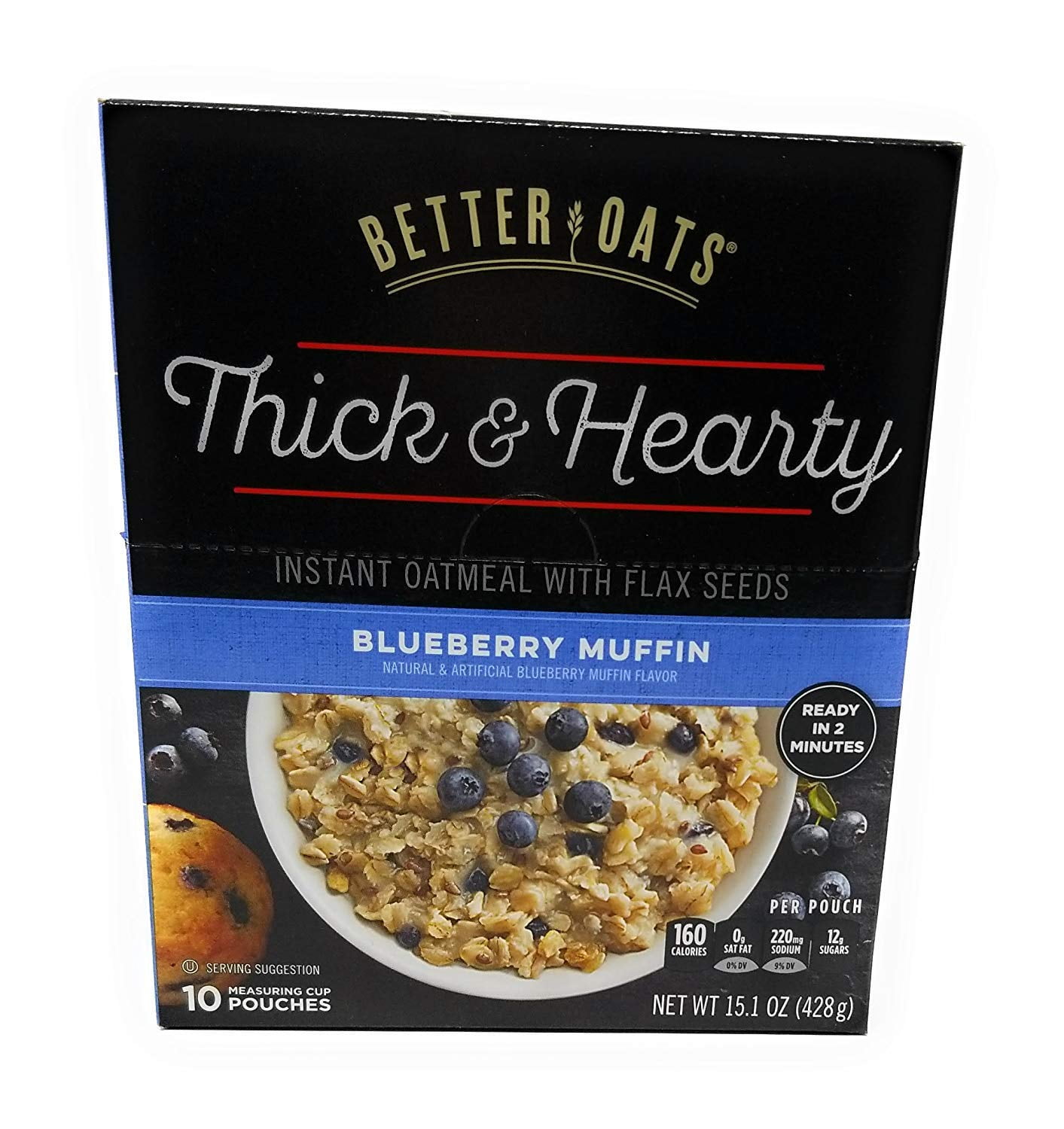 Better Oats mmmMuffins Old RRF12 Fashion Instant Oatmeal, Blueberry ...