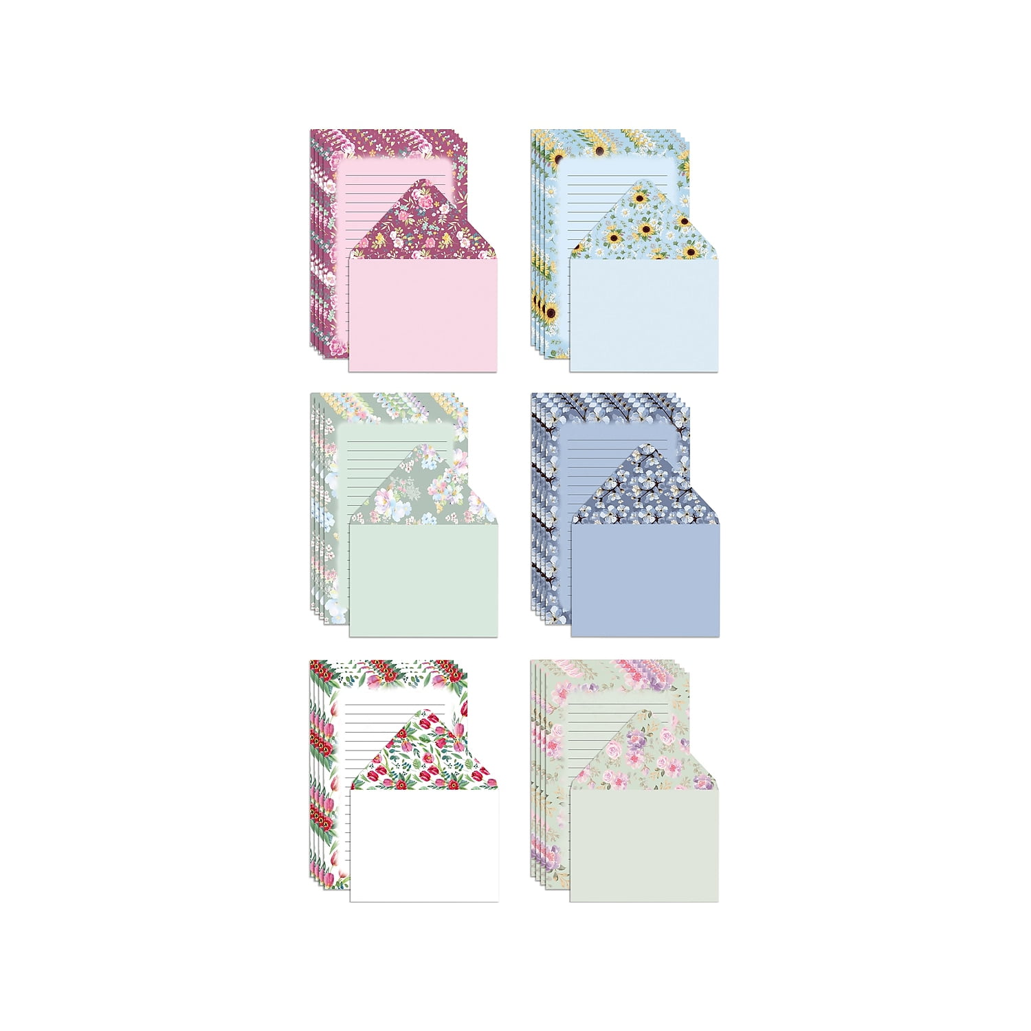 Better Office Mini Stationery Kits Assorted Floral Designs 50/Set ...